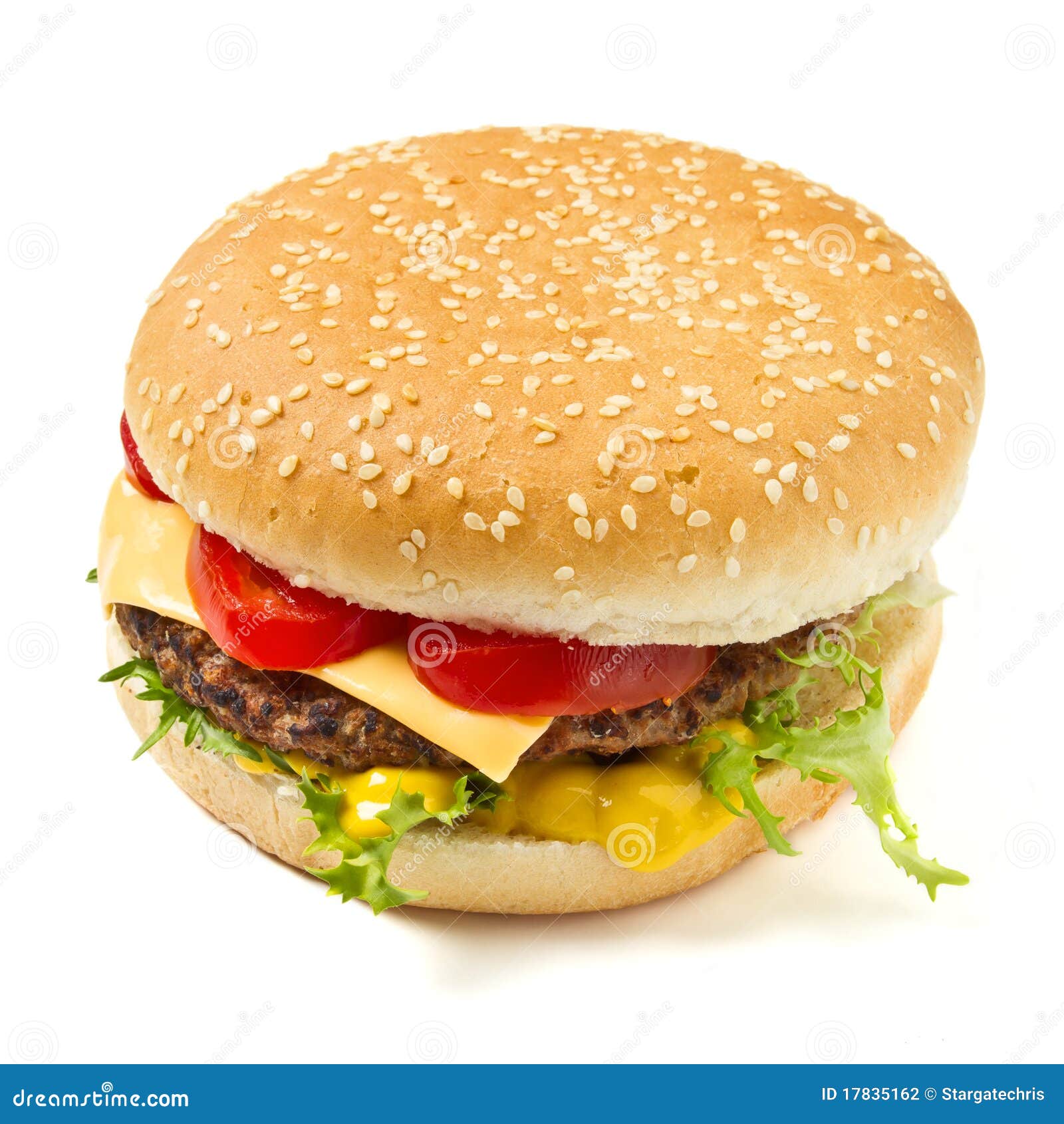 Cheeseburger n Mustard stock photo. Image of hamburger - 17835162