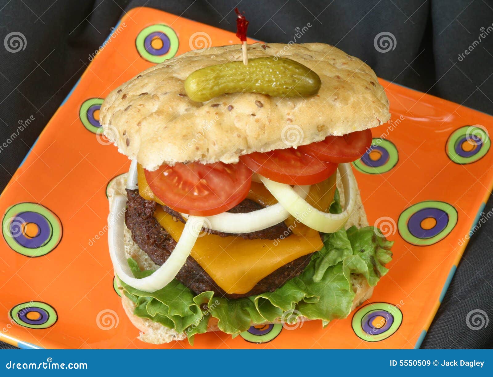 Cheeseburger, Onion, Tomato Stock Image - Image of sandwich, stacked ...