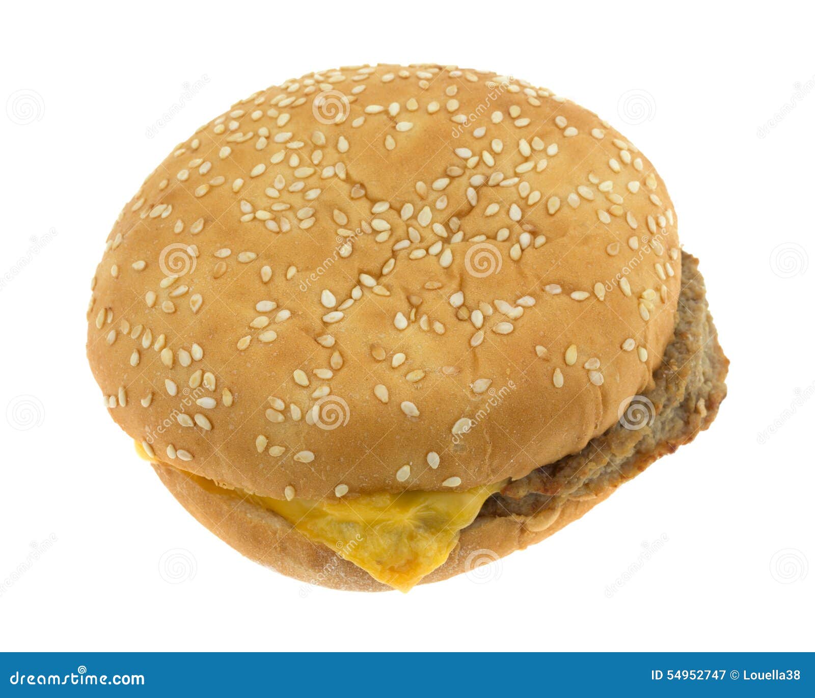 Cheeseburger in Sesame Seed Bun Stock Image - Image of satisfying ...