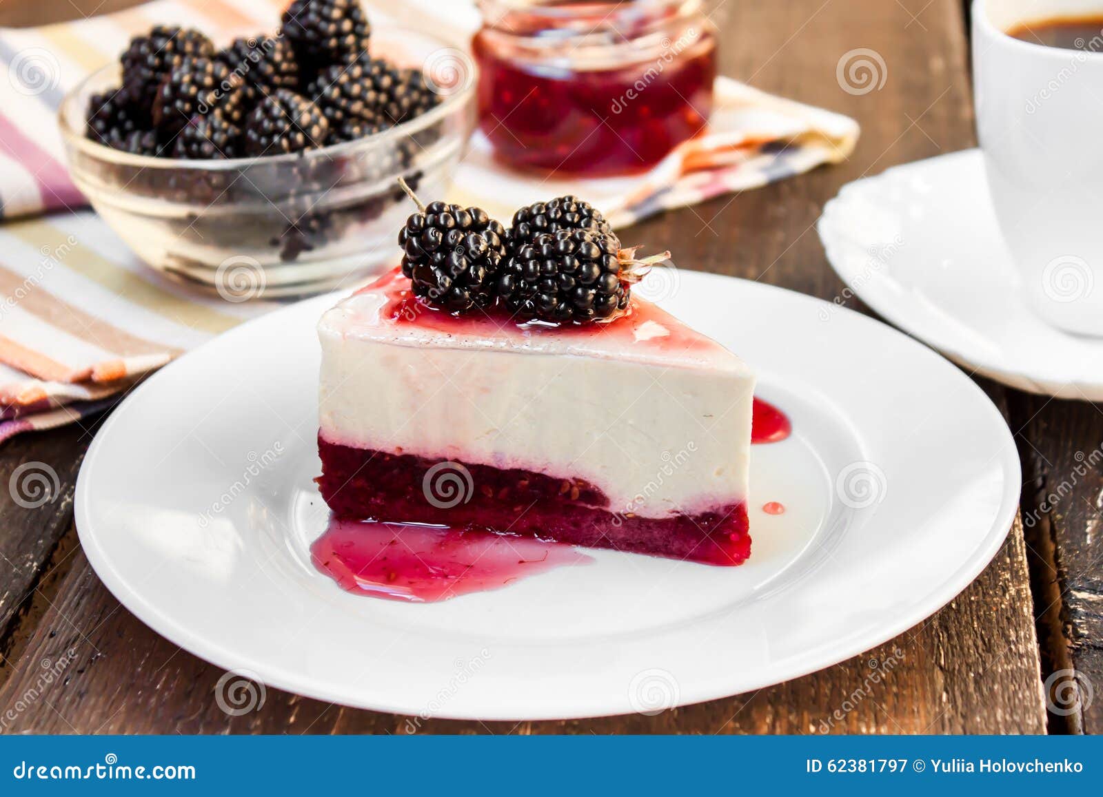 Cheesecake with berries stock image. Image of sweet, morning - 62381797