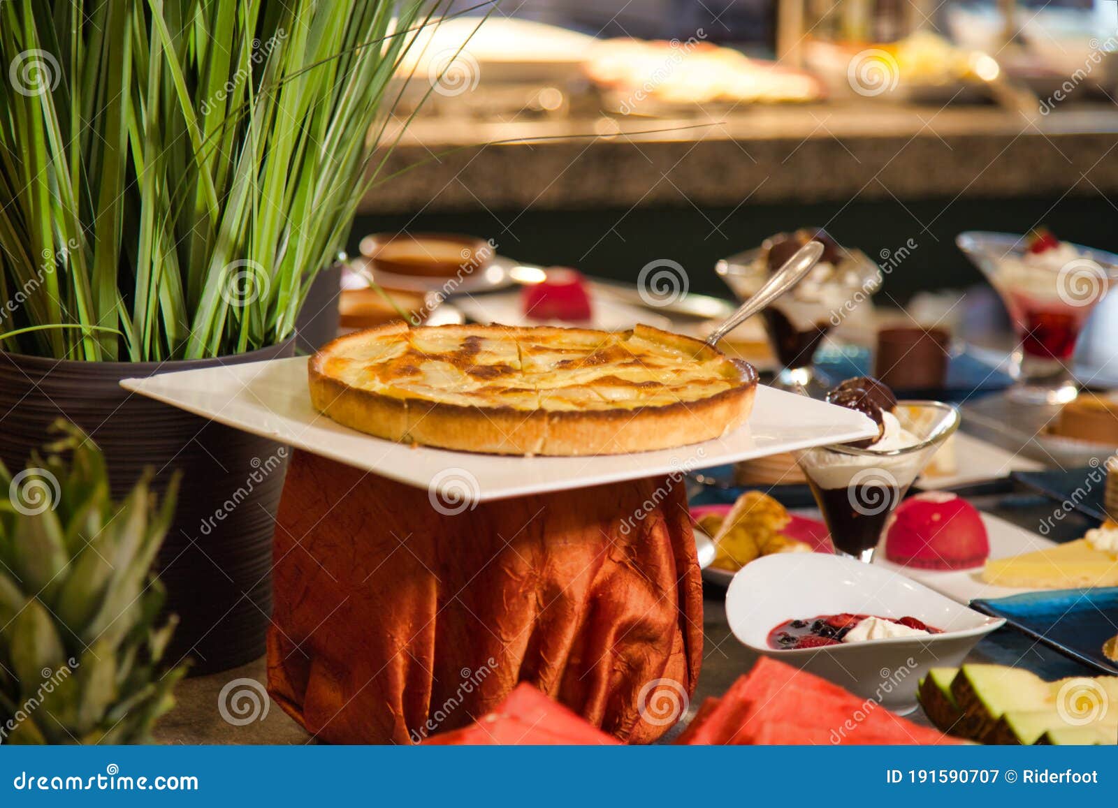 Cheesecake on a Buffet Table Full of Desserts Stock Image - Image of ...