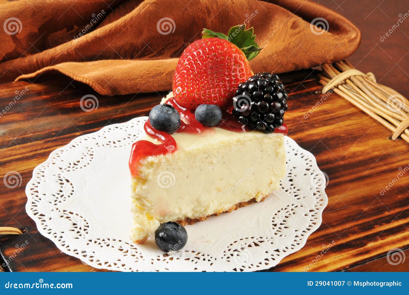 Cheesecake with Fresh Berries Stock Image - Image of strawberry, glaze ...