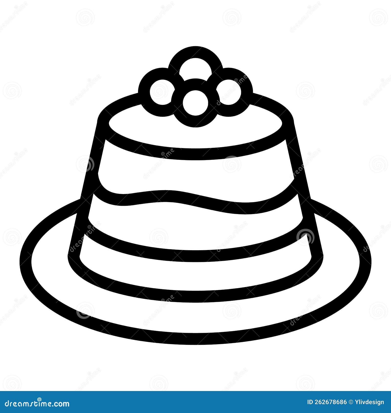 Cheesecake Icon Outline Vector. Cheese Cake Stock Vector - Illustration ...