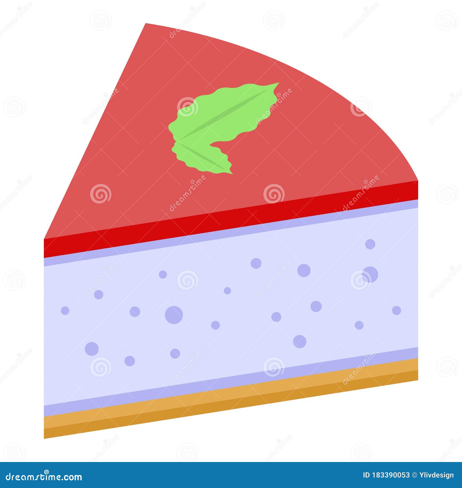 Cheesecake Piece Icon, Isometric Style Stock Vector - Illustration of ...
