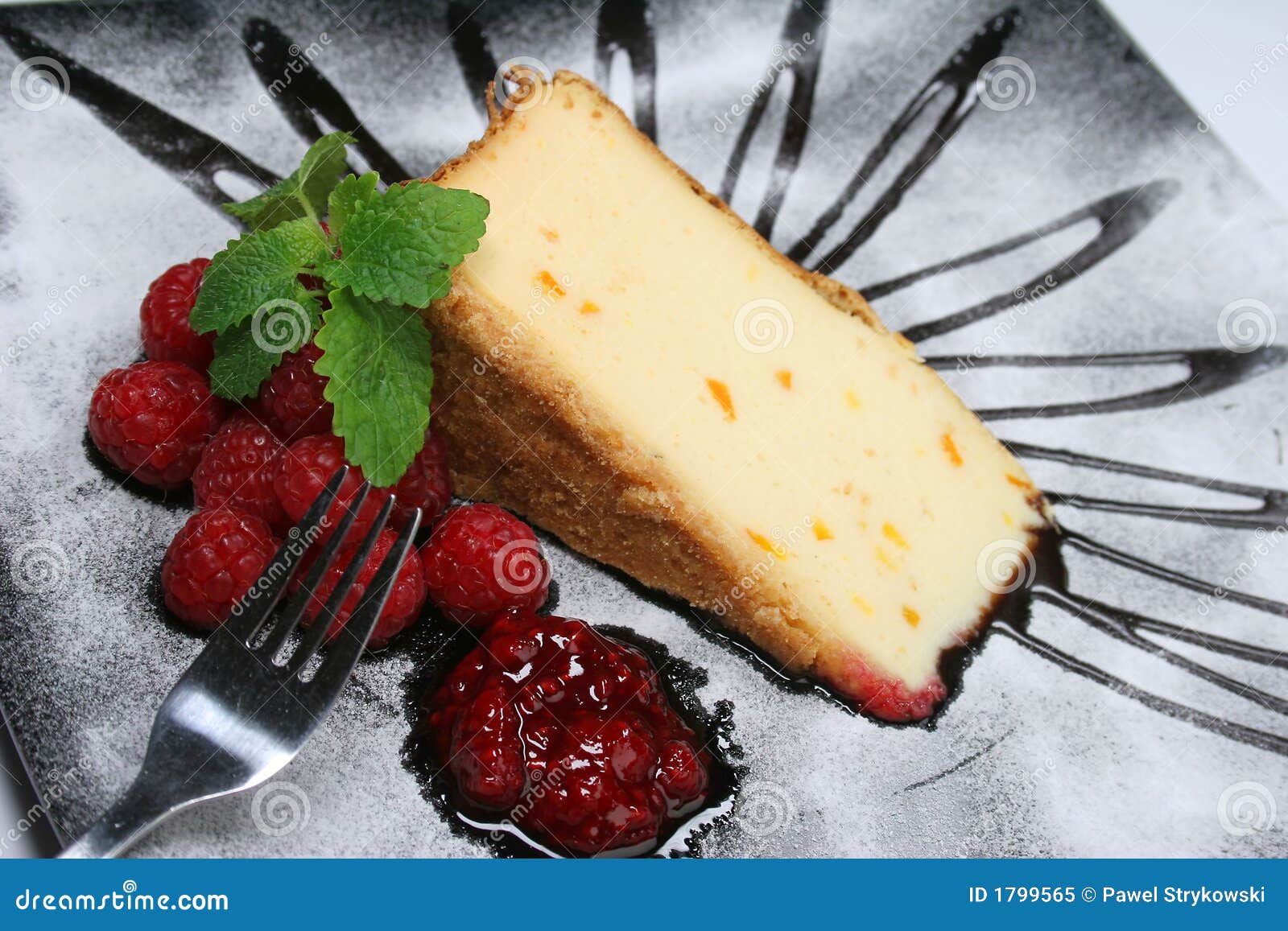 Cheesecake on the plate stock image. Image of silver, white - 1799565