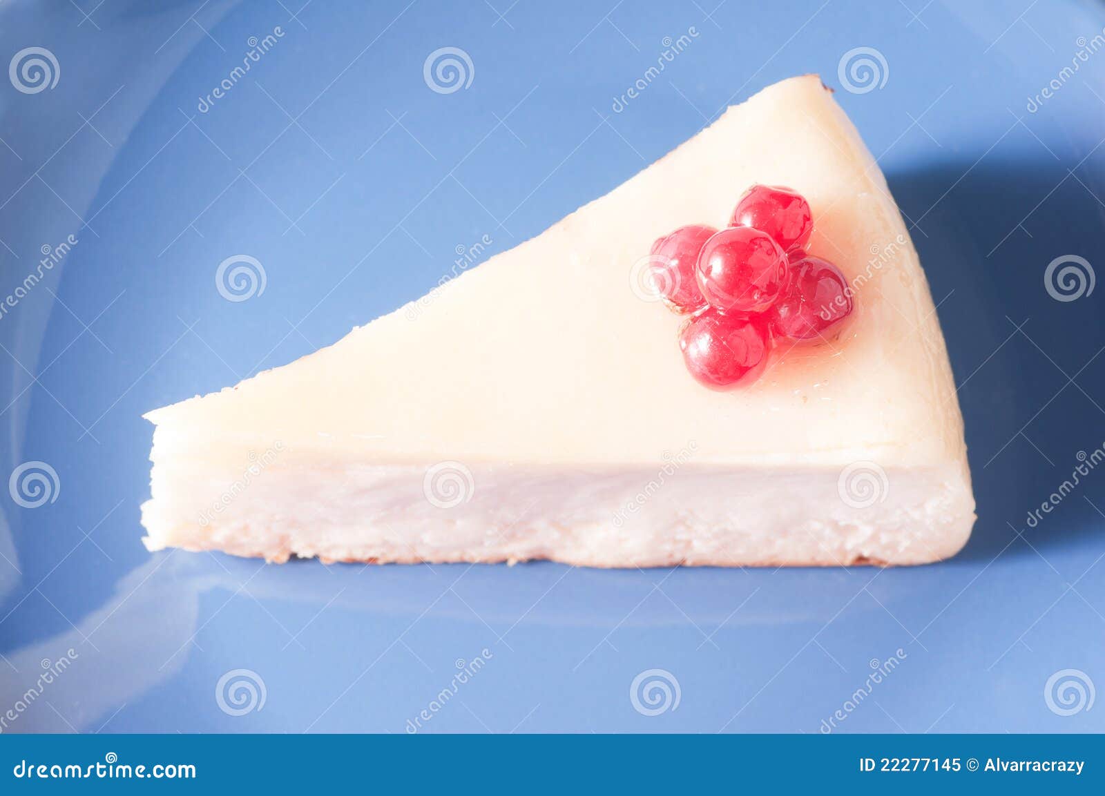 Cheesecake on the plate stock image. Image of bakery - 22277145