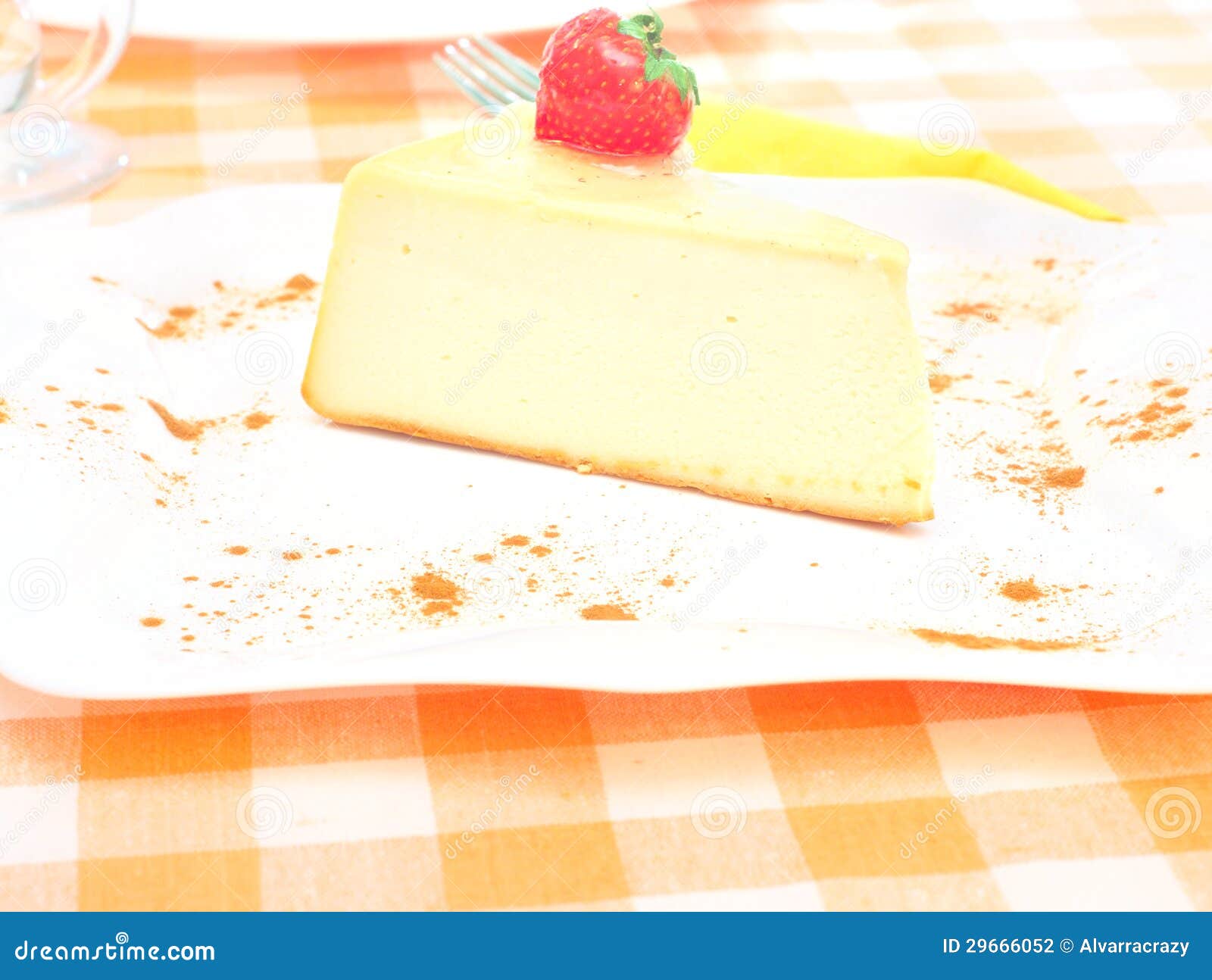Cheesecake on the plate stock photo. Image of baked, juicy - 29666052