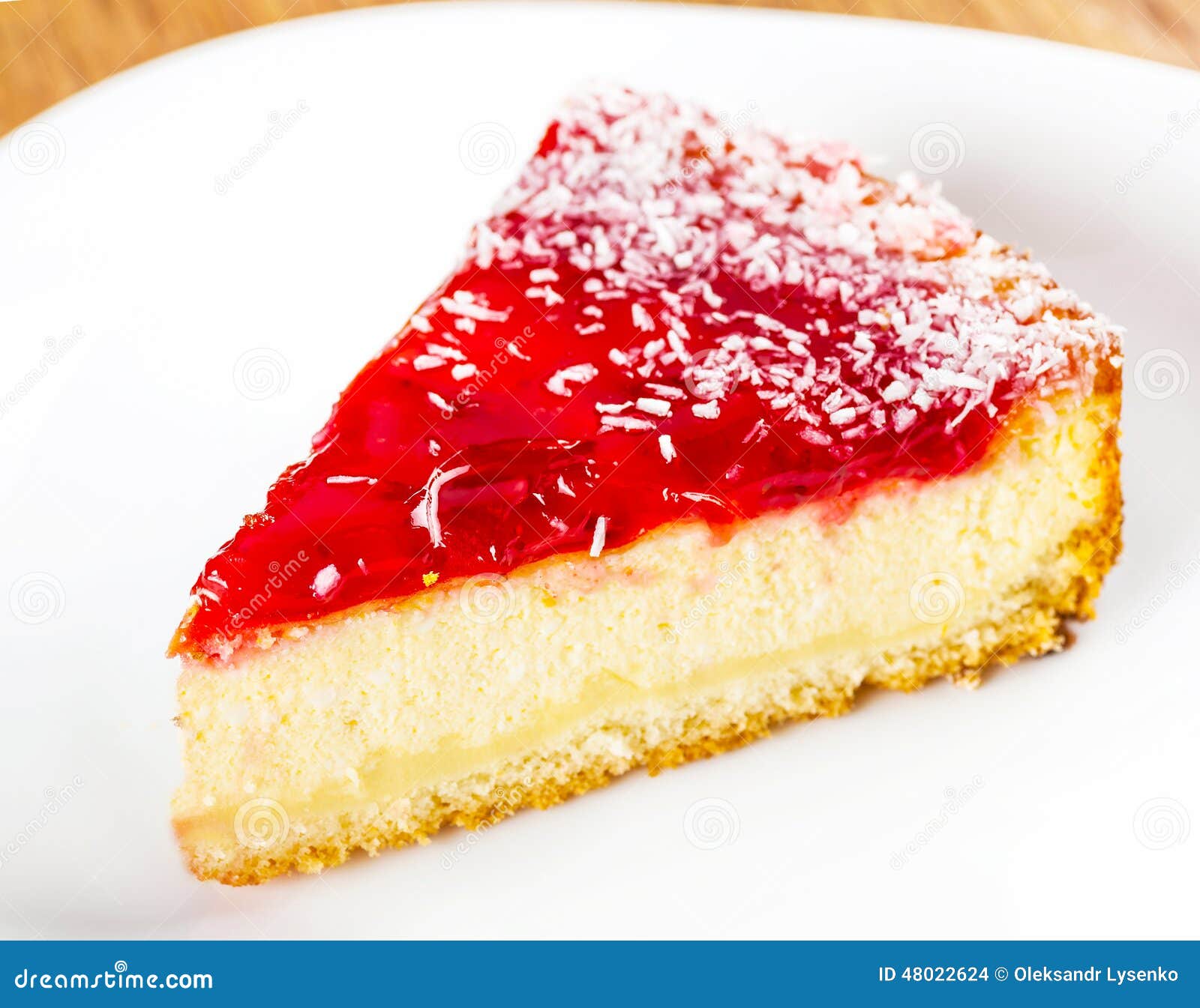 Cheesecake on a Plate Closeup Stock Photo - Image of sugar, dessert ...