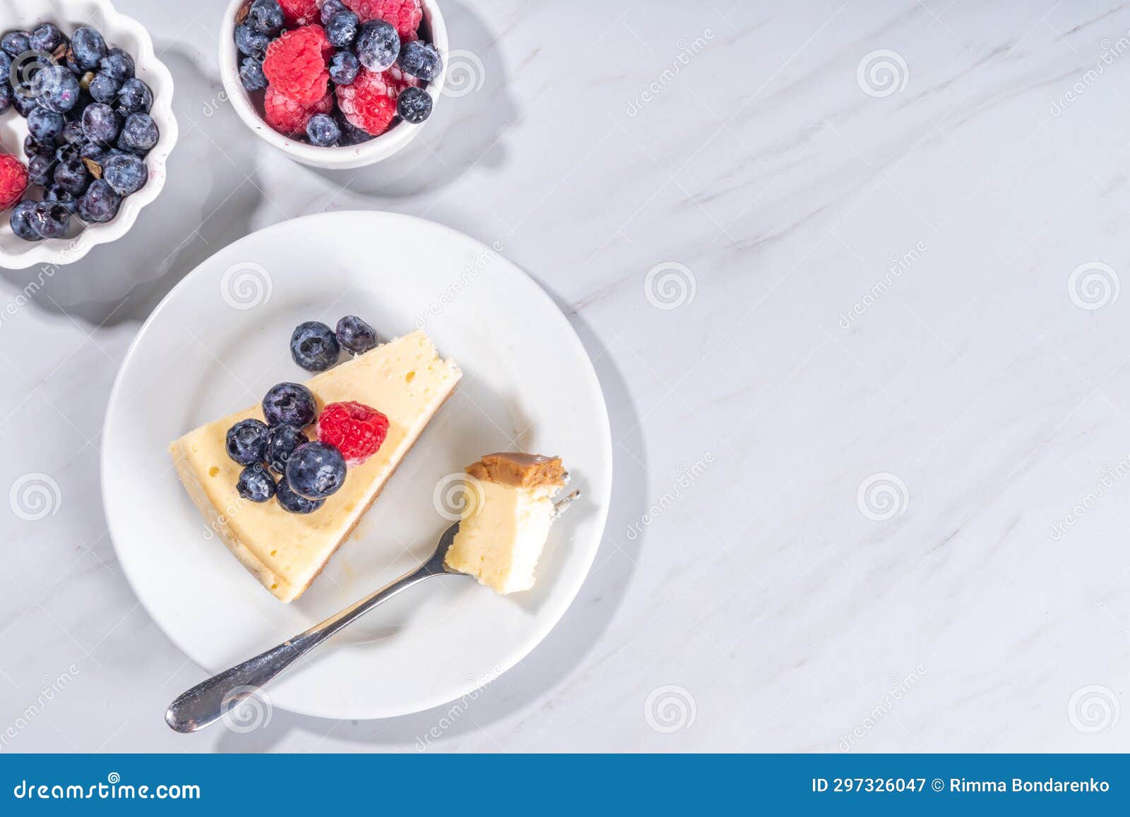 Cheesecake Portion Slice on Plate Stock Image - Image of piece, slice ...
