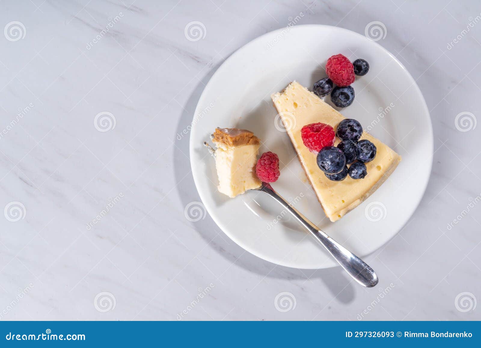 Cheesecake Portion Slice on Plate Stock Image - Image of cheesecake ...