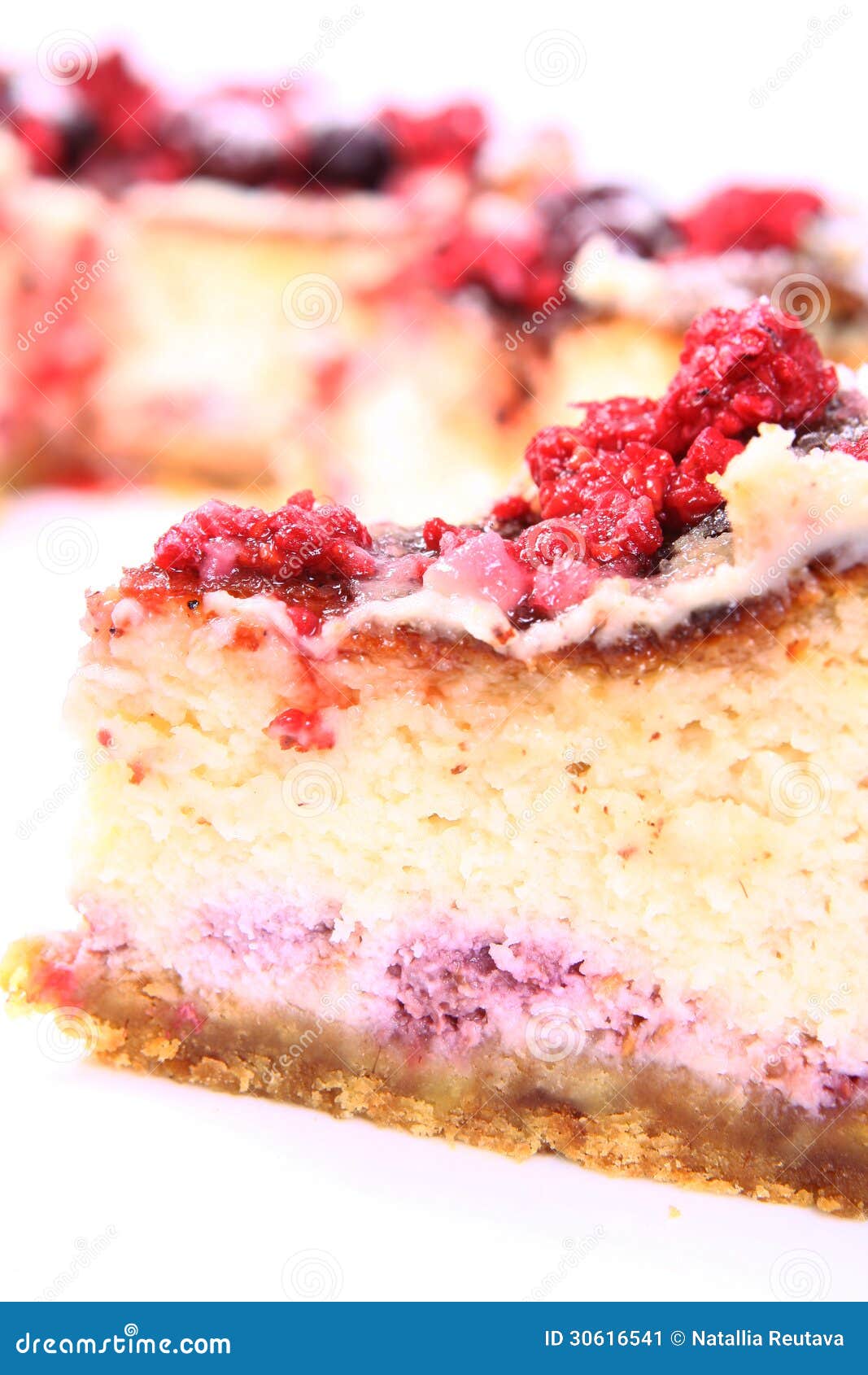 Cheesecake with Raspberries Stock Image - Image of breakfast, eating ...