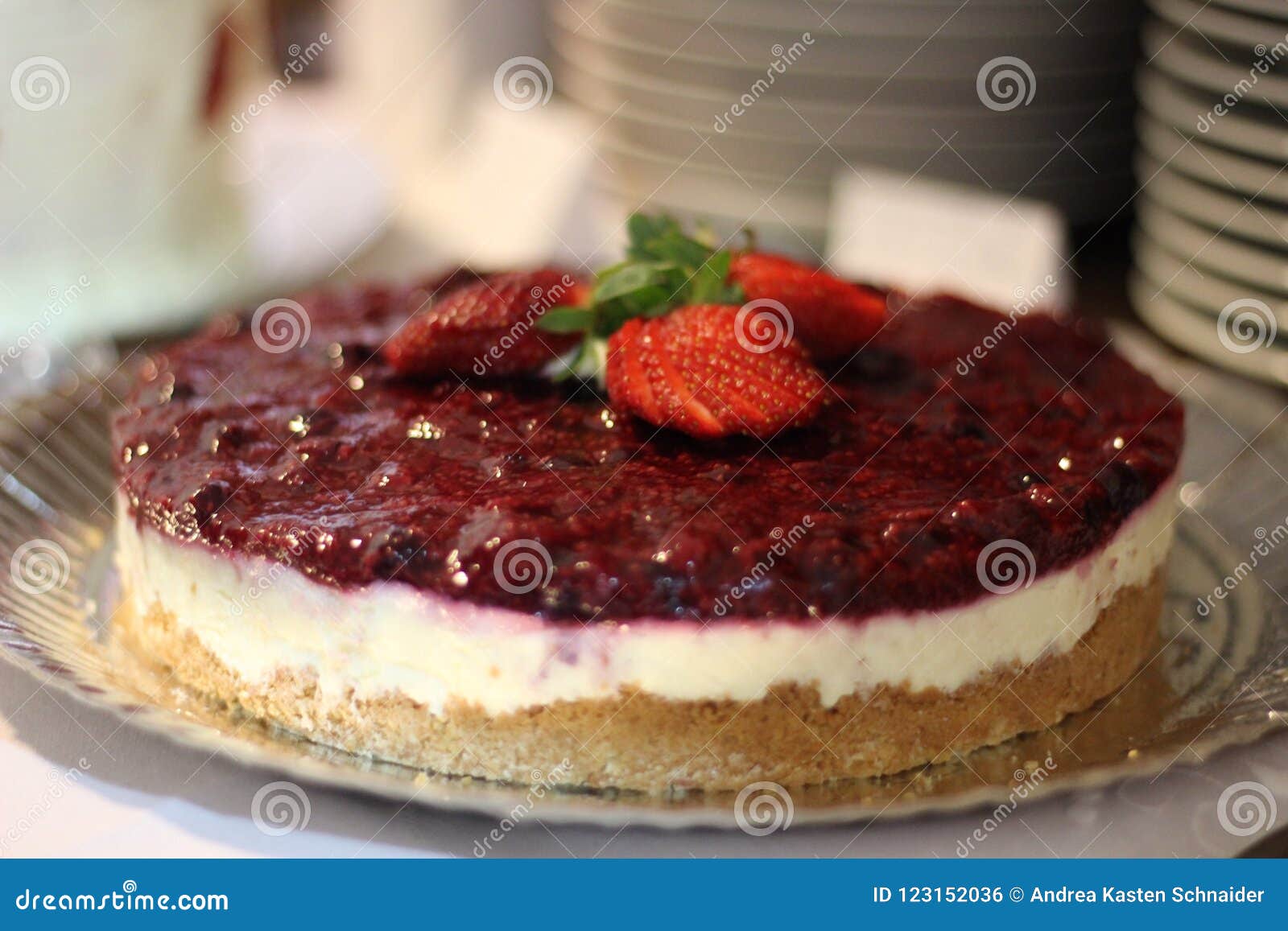 Cheesecake stock photo. Image of redfruits, cheesecake - 123152036