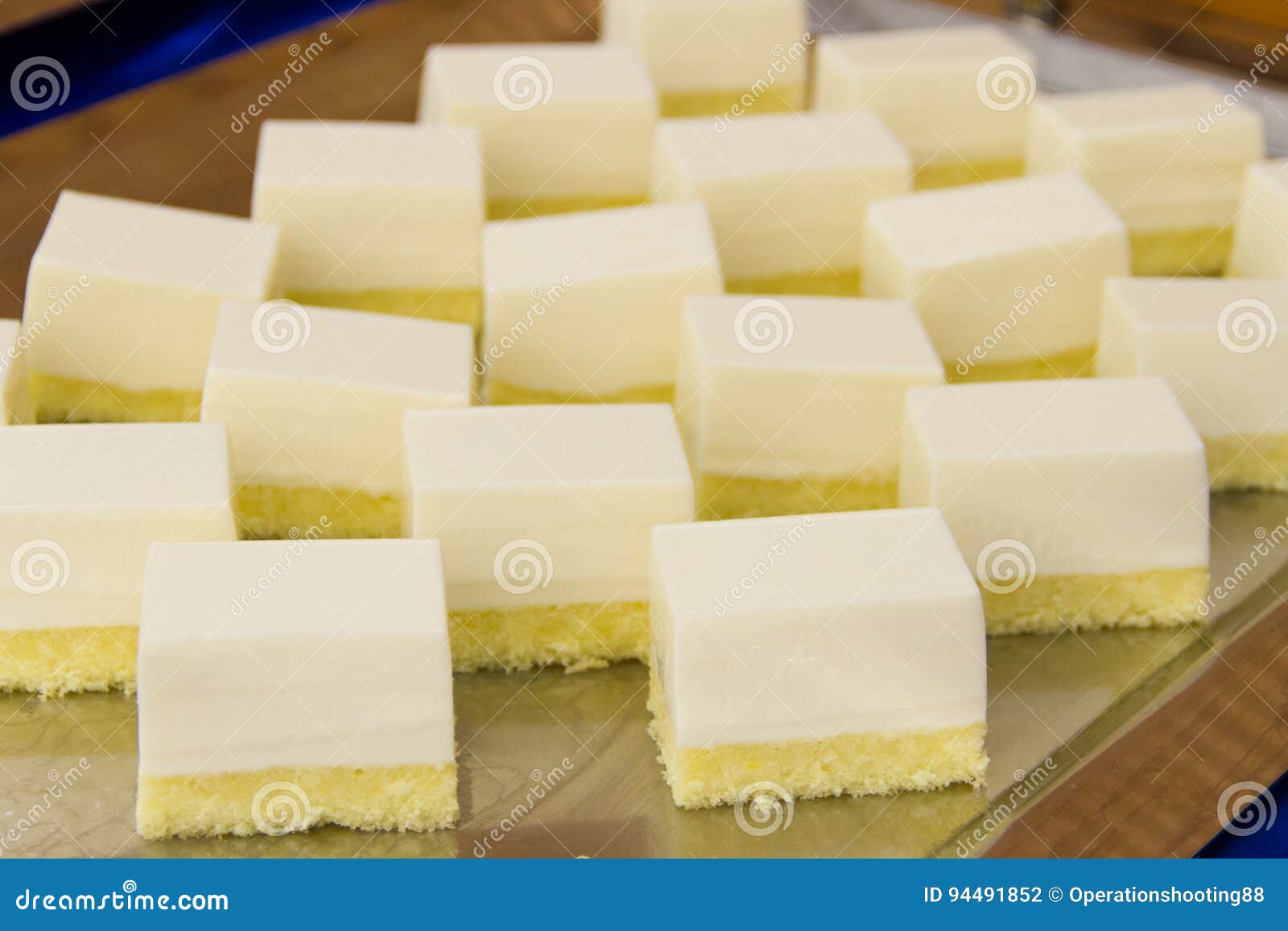 Cheesecake on tray stock photo. Image of baked, cheese - 94491852