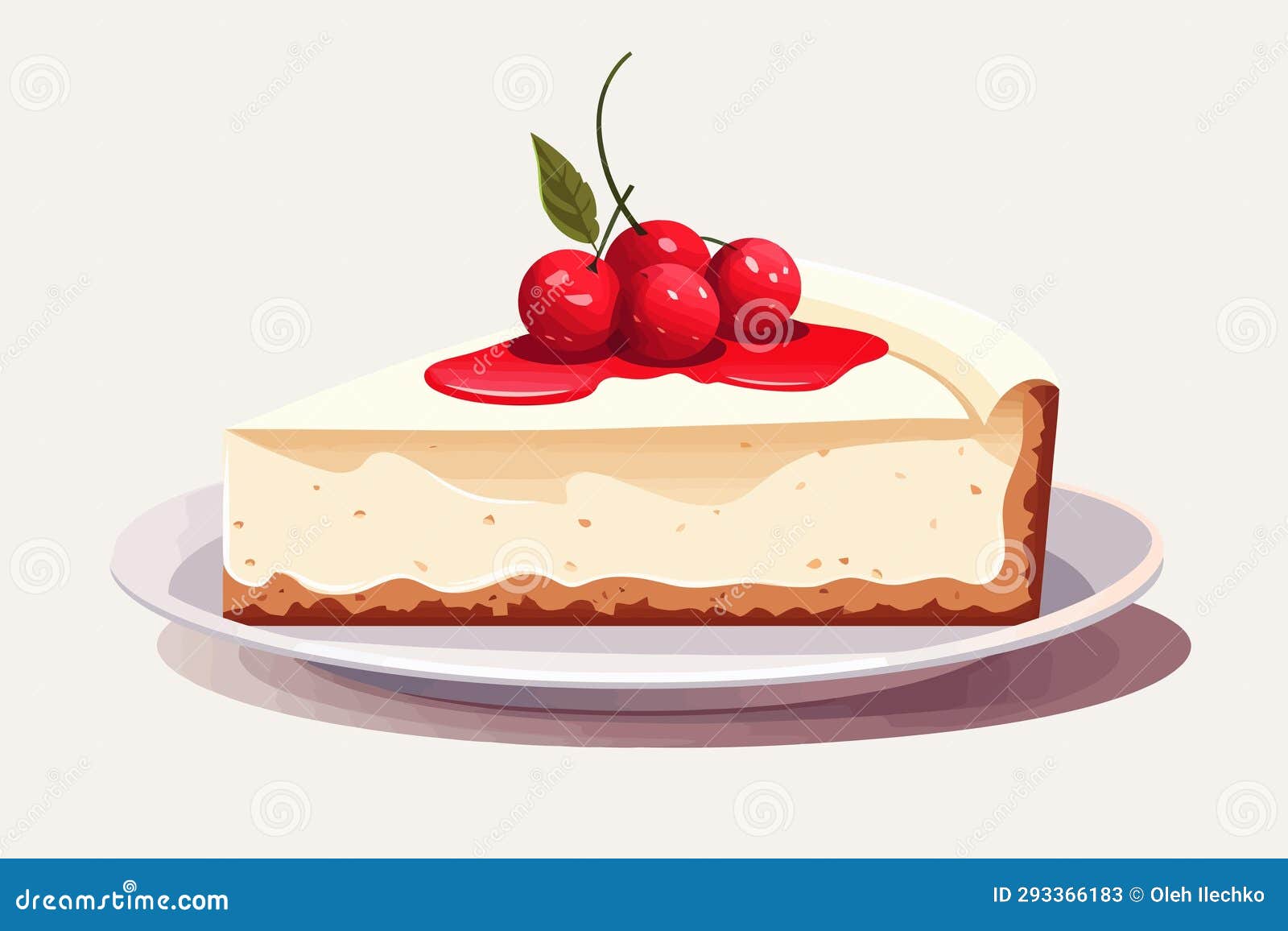 Cheesecake Vector Flat Minimalistic Isolated Illustration Stock Vector ...