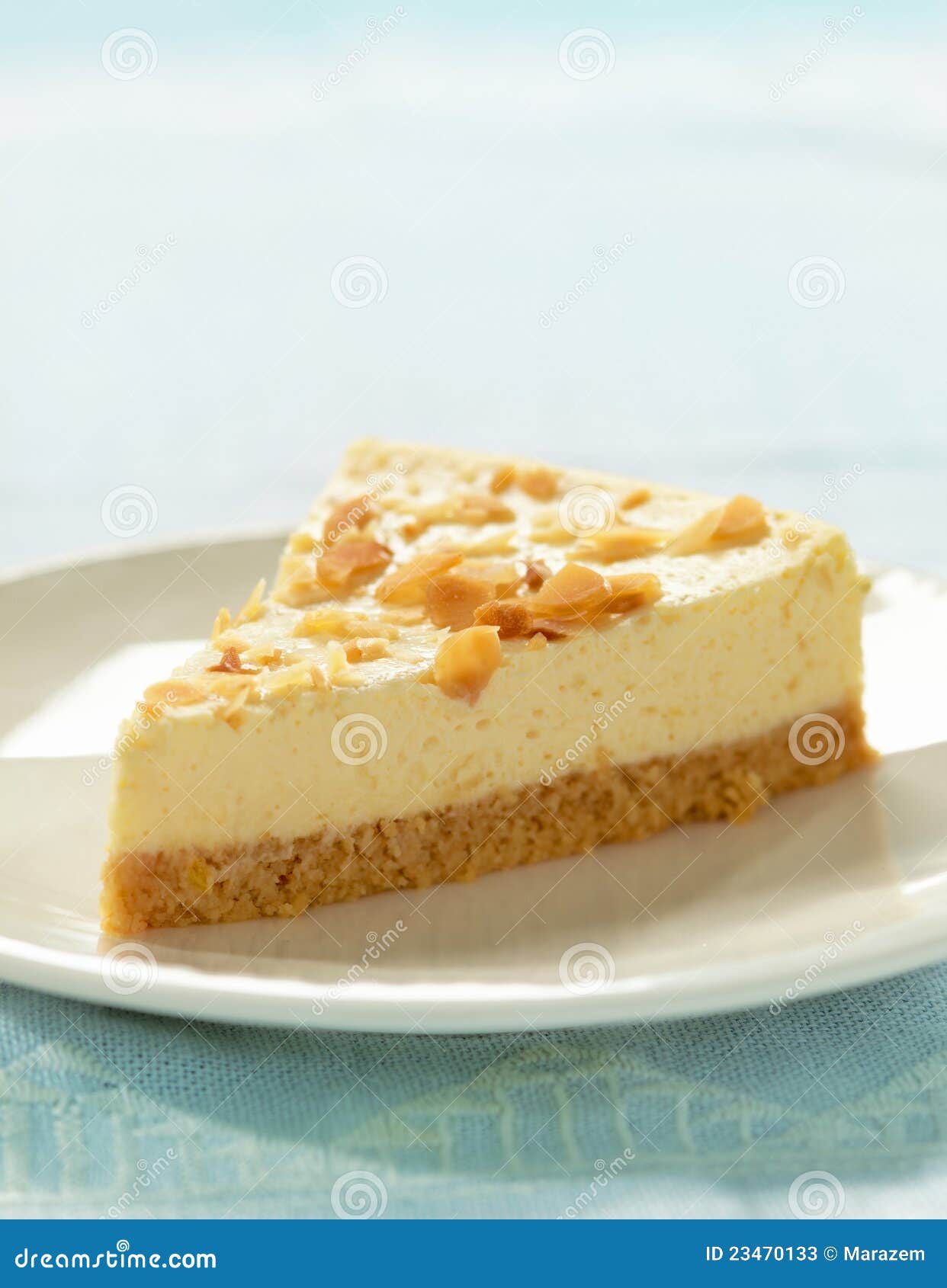Cheesecake on white plate stock image. Image of delicious - 23470133