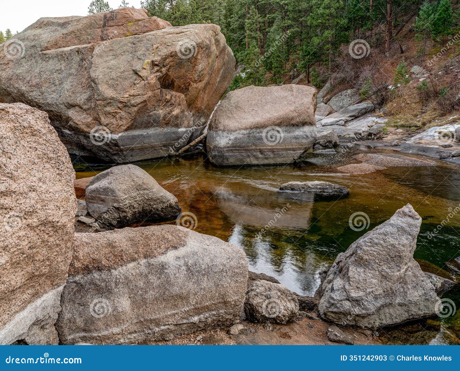 Cheesman Canyon Colorado and River Reflection Stock Image - Image of outdoors, nature: 351242903