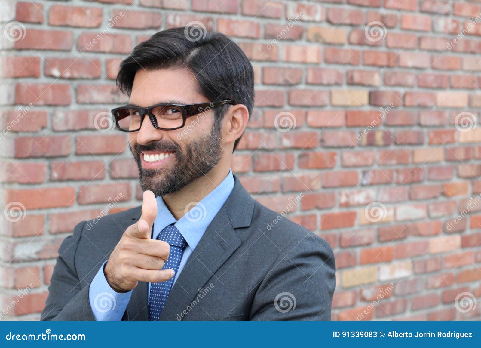 Cheesy Businessman Pointing at YOU Stock Image - Image of expression ...