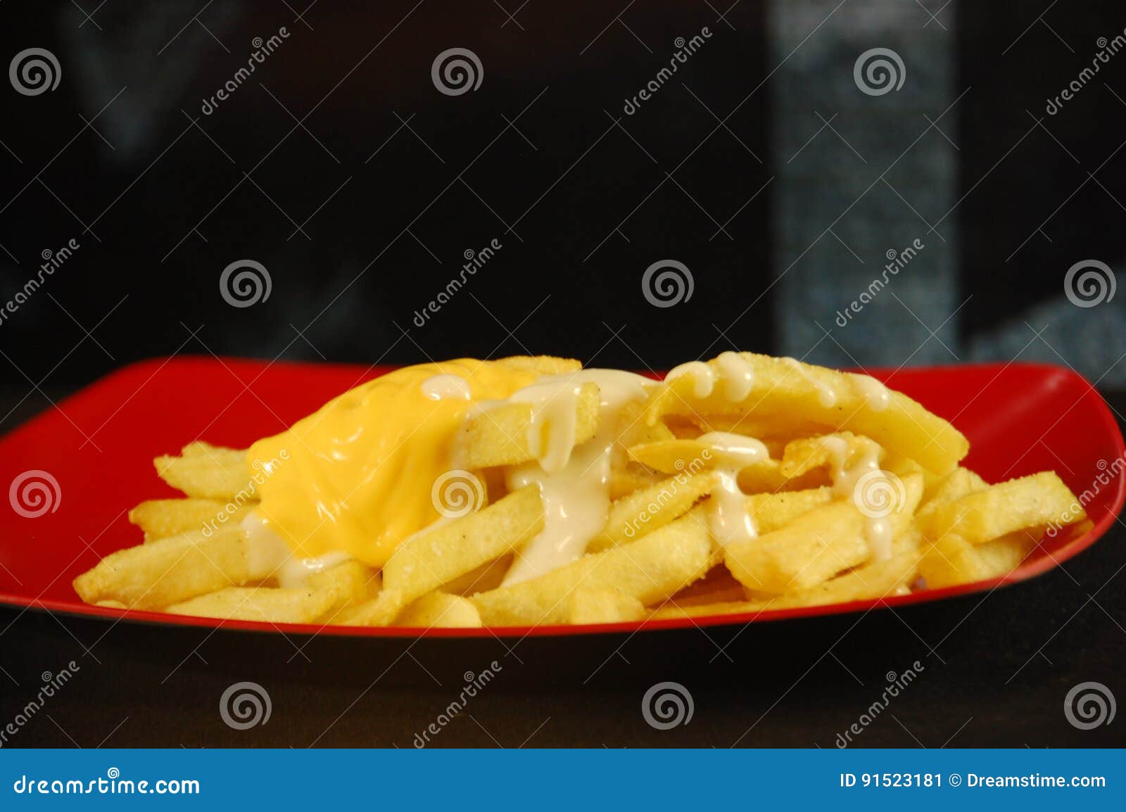 Cheesy fries stock image. Image of energy, cheesy, cheese - 91523181