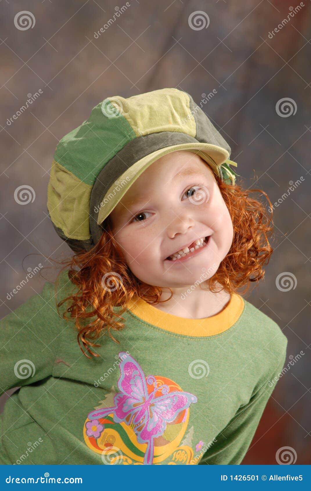 Cheesy Happy Girl stock image. Image of redhead, wild - 1426501