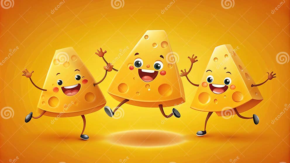 Cheesy Illustrations for a Playful Design Stock Illustration ...
