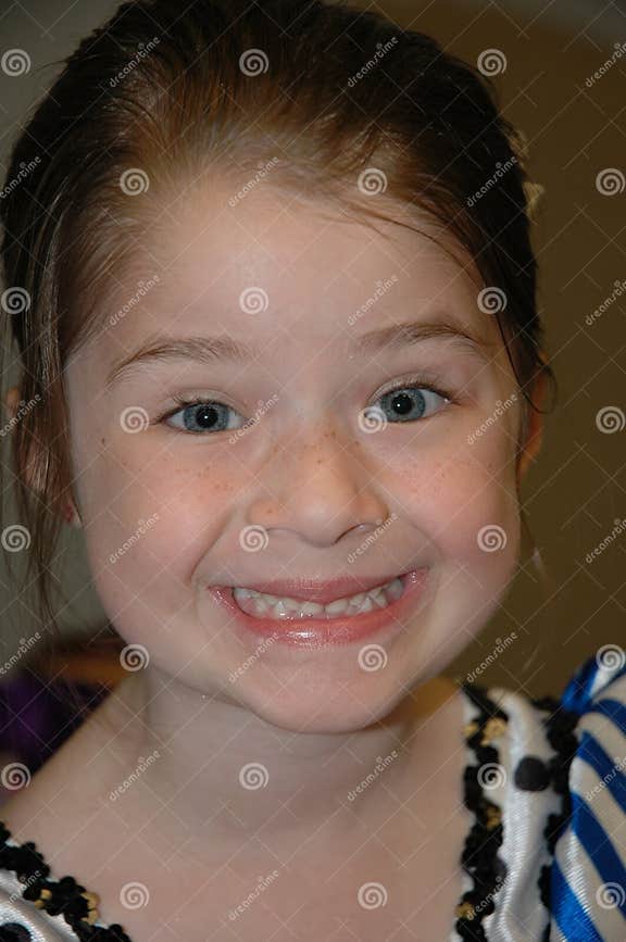 Cheesy Smile stock image. Image of nose, schoolgirl, preschool - 292885