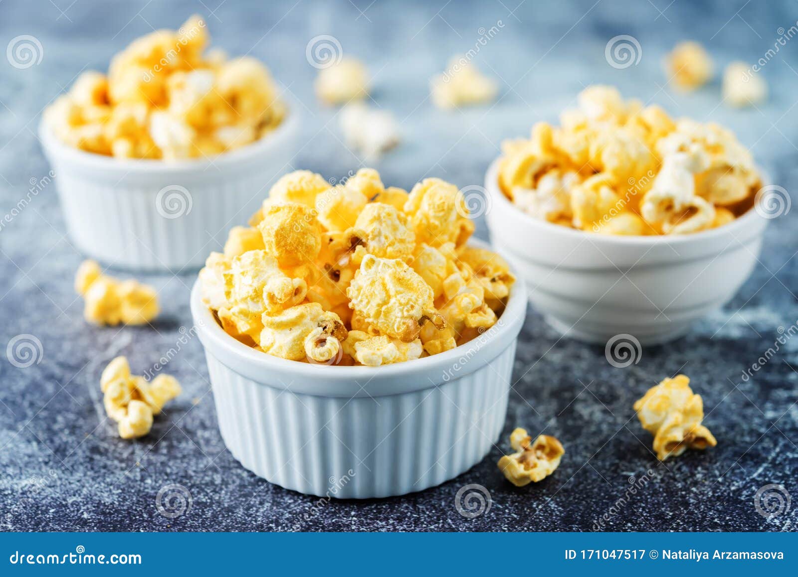 Cheesy Spicy Popcorn in a Bowl Stock Image - Image of popcorn ...