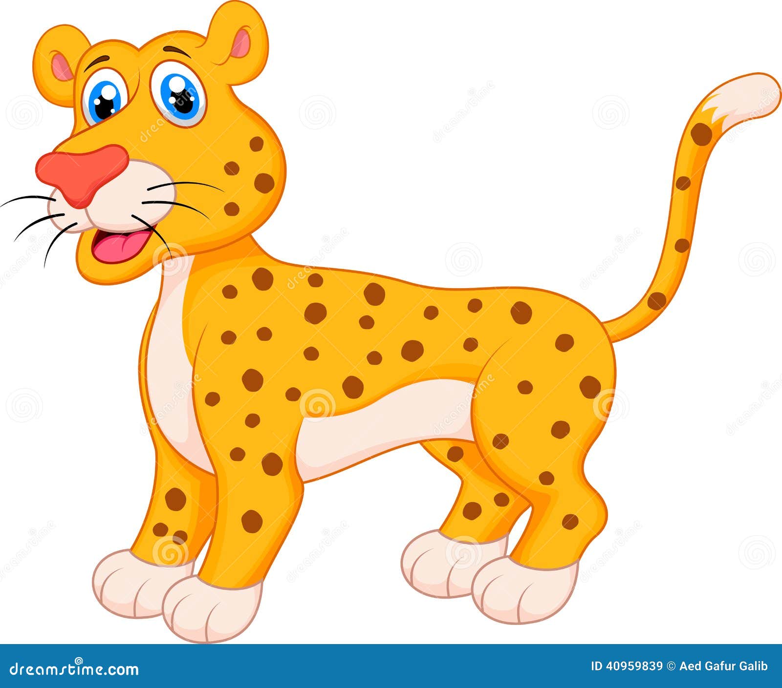 Cheetah cartoon stock vector. Illustration of jungle - 40959839