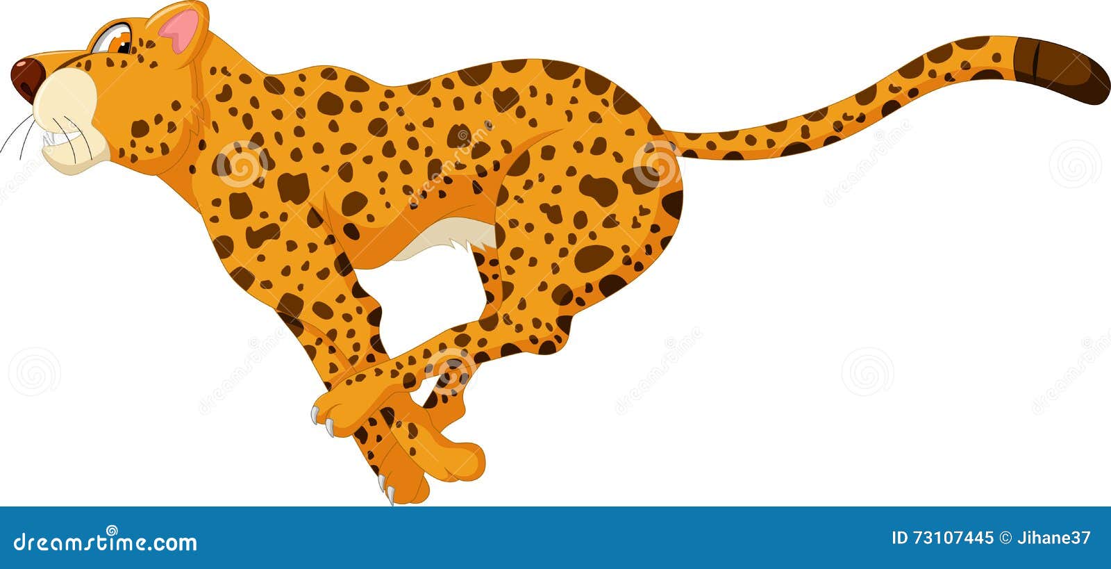 Cheetah Cartoon Running Fast Stock Illustration - Illustration of cute ...
