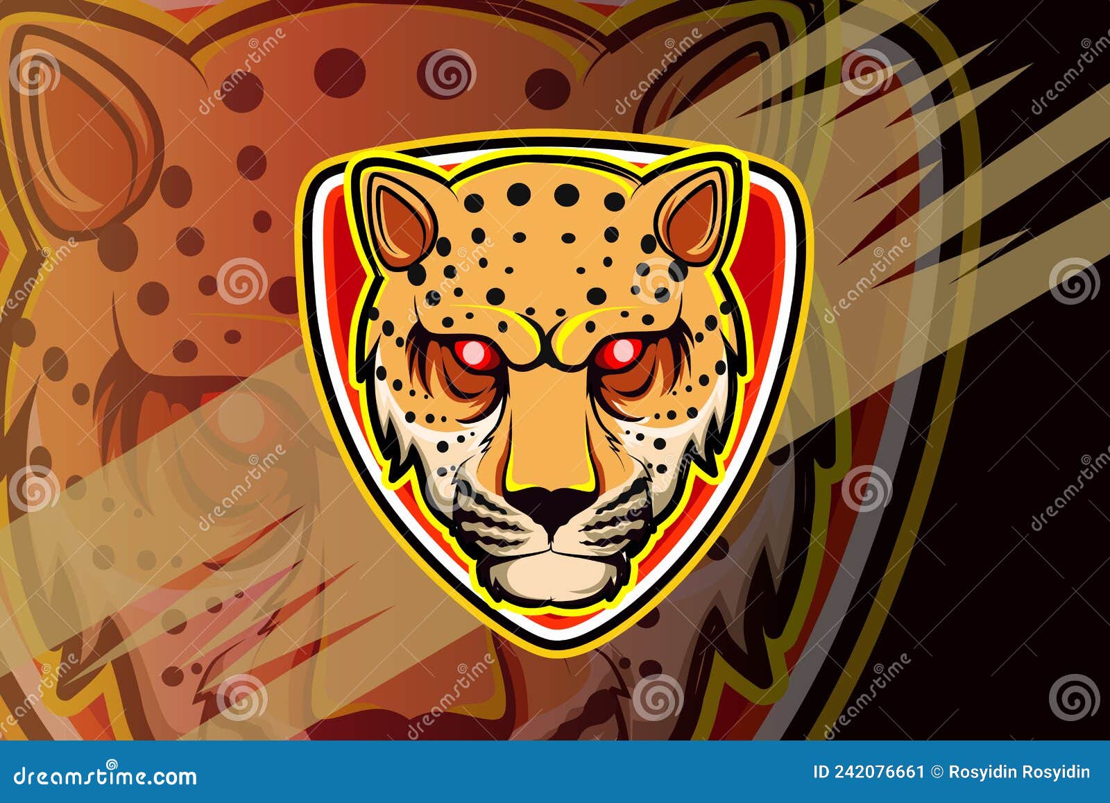 Cheetah Sport Or Esport Gaming Mascot Logo Template, For Your Team ...