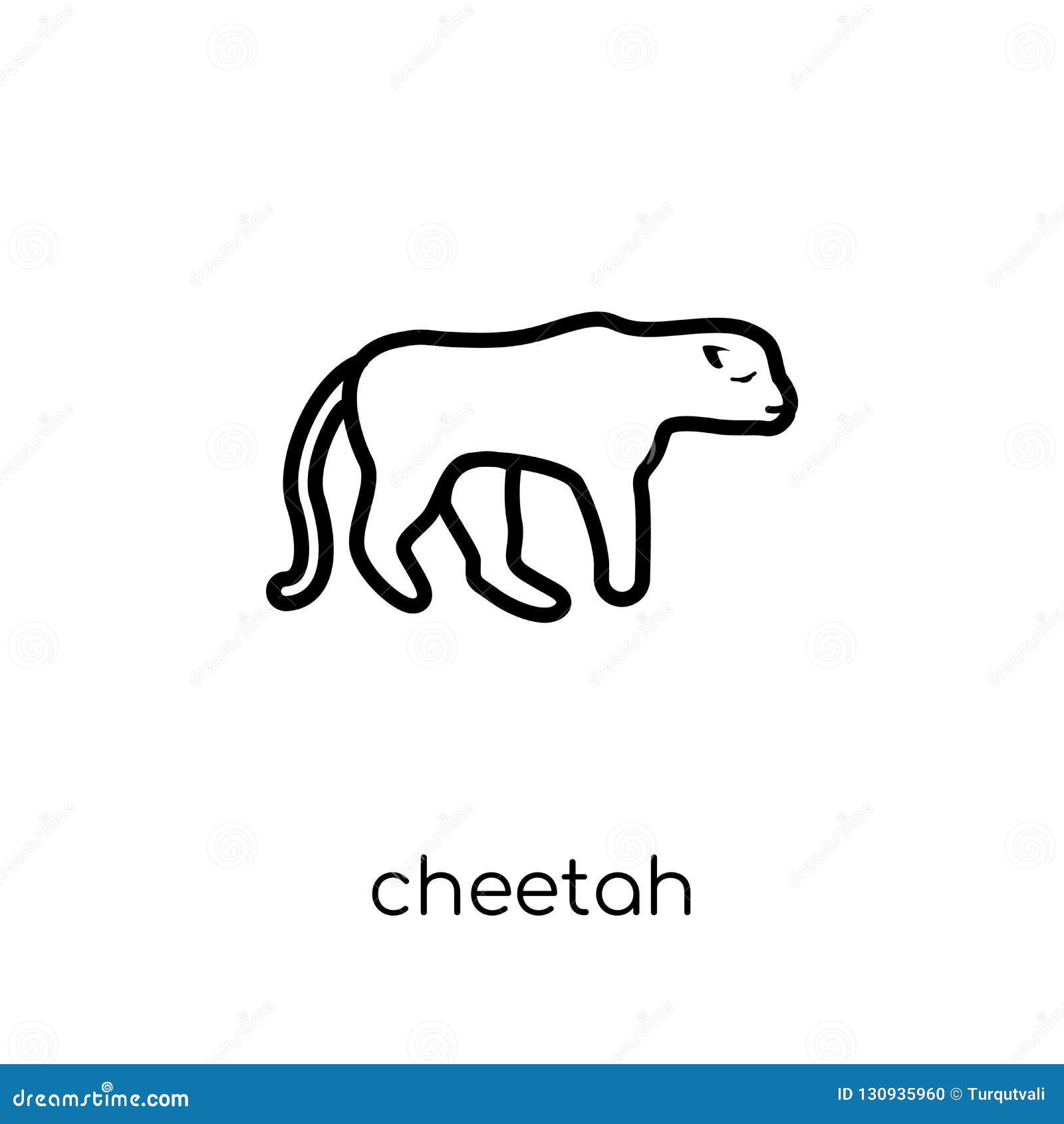 Cheetah Icon. Trendy Flat Vector Cheetah Icon On White Background From ...
