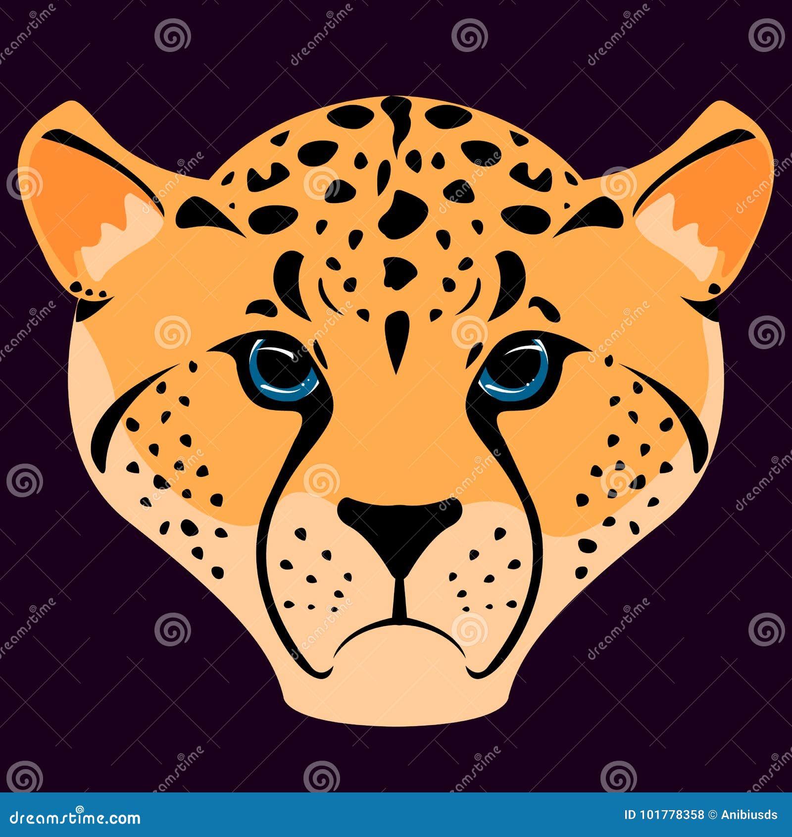 Cheetah icon, vector stock vector. Illustration of icon - 101778358