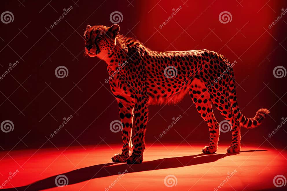 A Cheetah Pose Like Leader in an Elegant Position Stock Image - Image ...