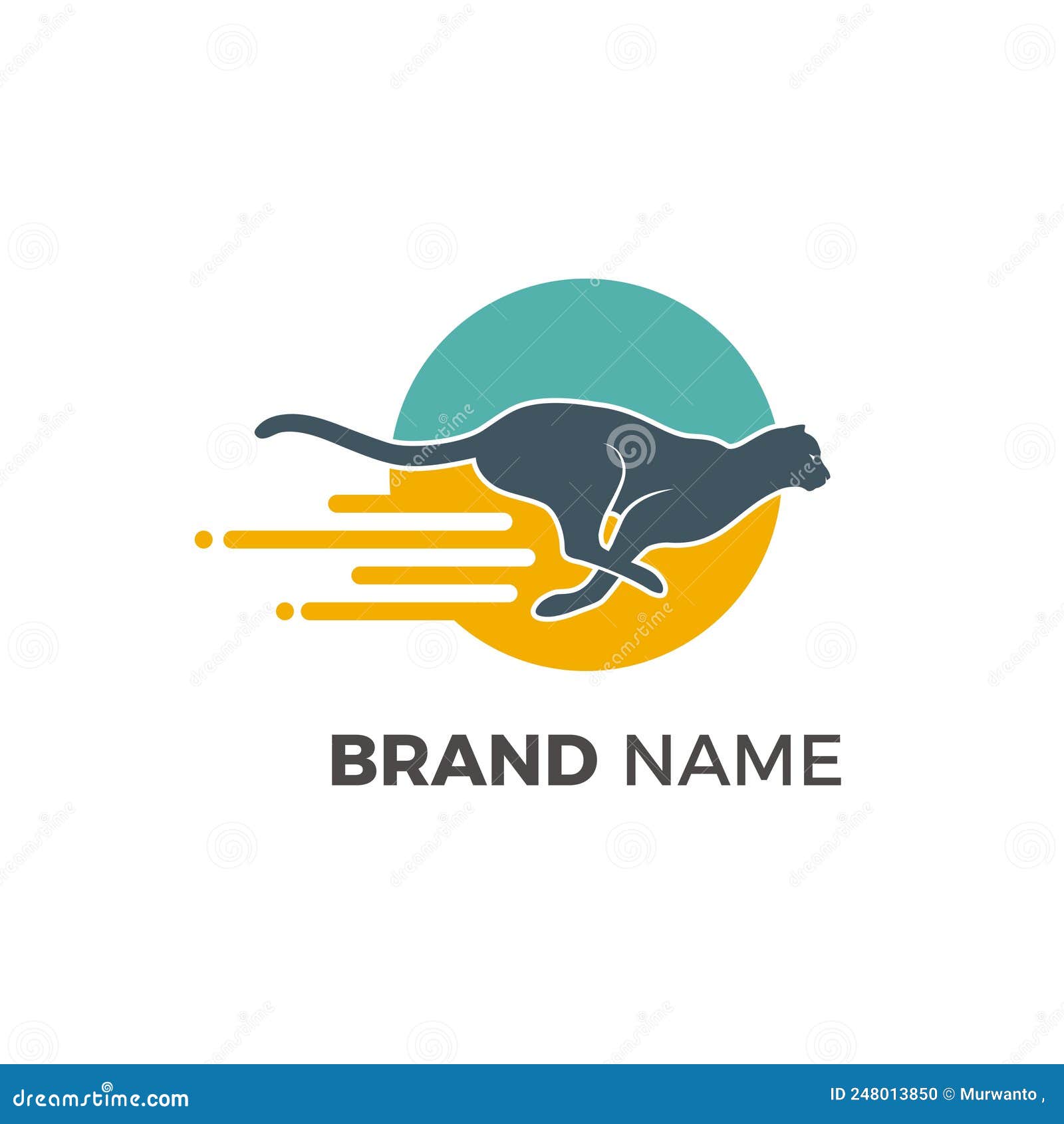 Cheetah Running Fast Logo Design Stock Vector - Illustration of brand ...
