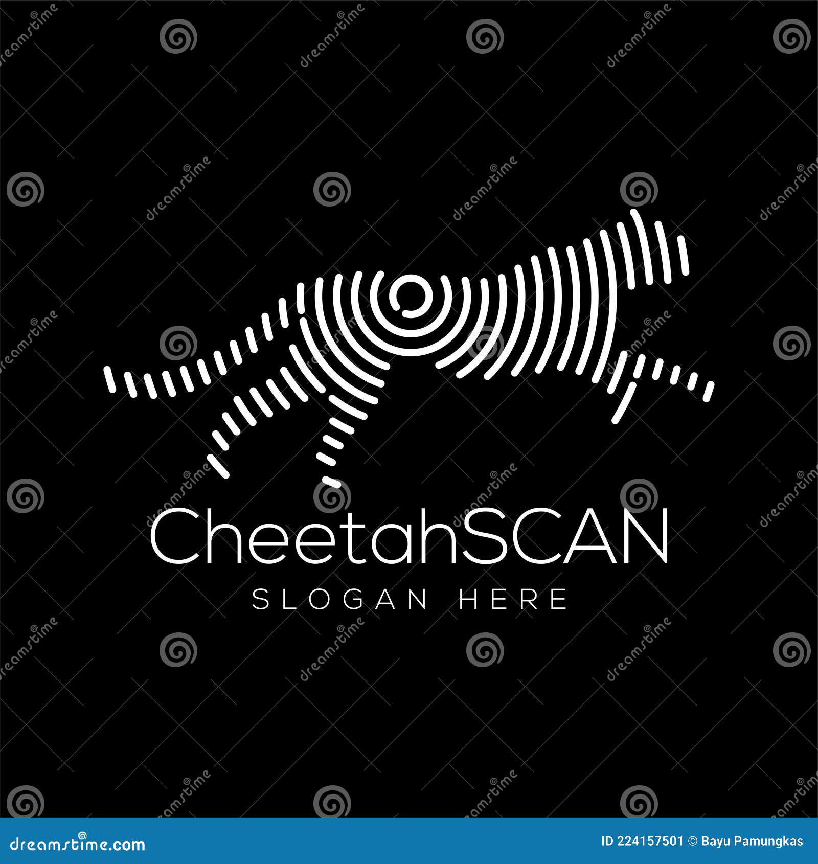 Cheetah Scan Technology Logo Vector Element. Animal Technology Logo Template Stock Illustration ...