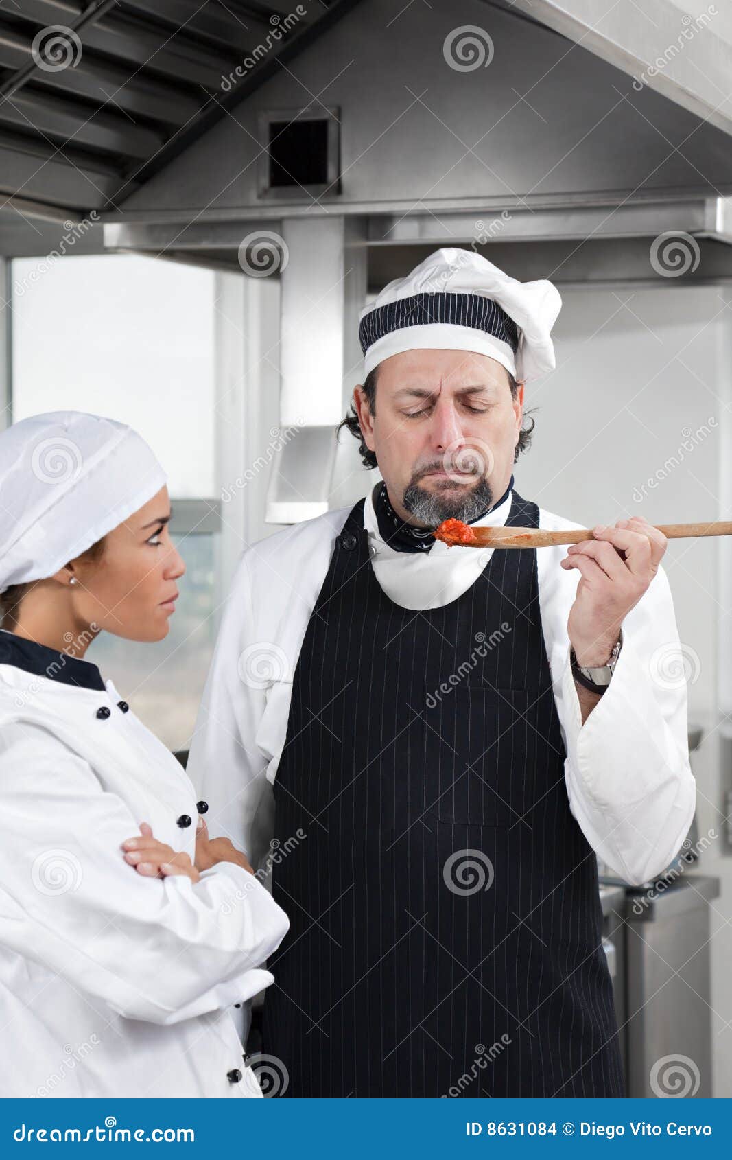 Chef stock photo. Image of pondering, people, spoon, sauce - 8631084