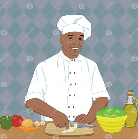 Chef stock vector. Illustration of cutting, male, pepper - 9712808