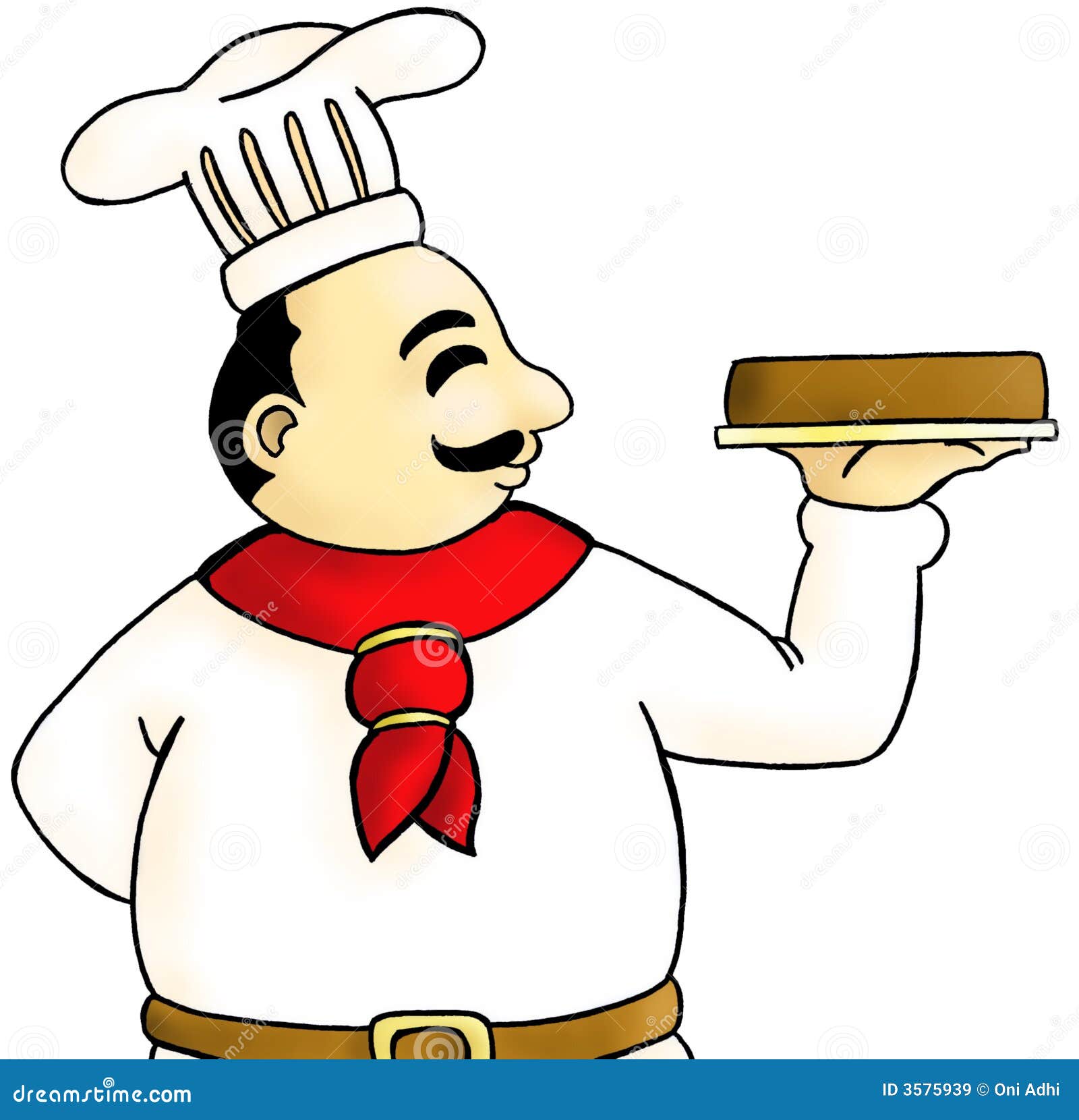 Chef in action stock illustration. Illustration of tasty - 3575939