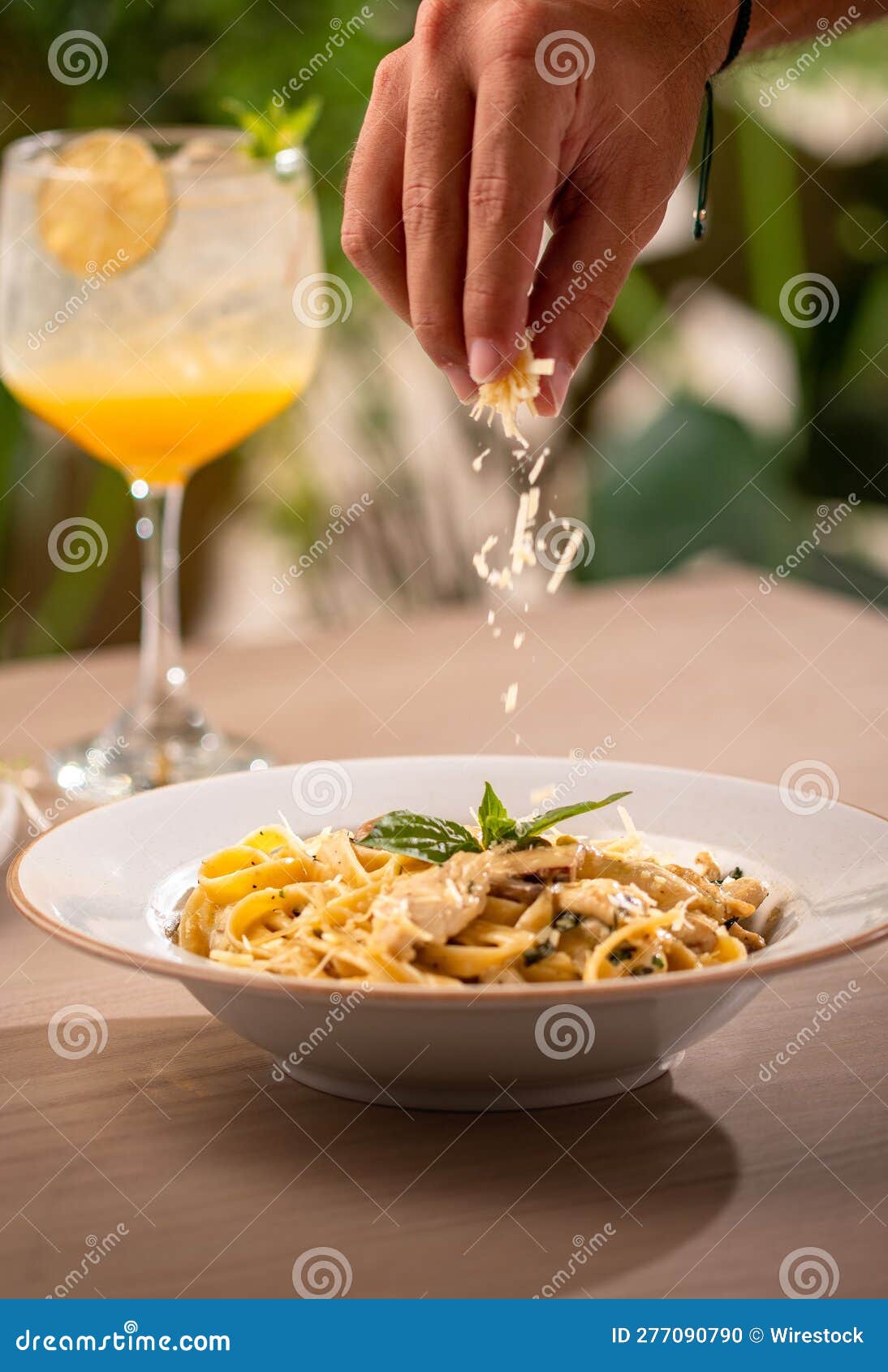 Chef Adding Cheese To Pasta Stock Photo - Image of italian, gourmet ...