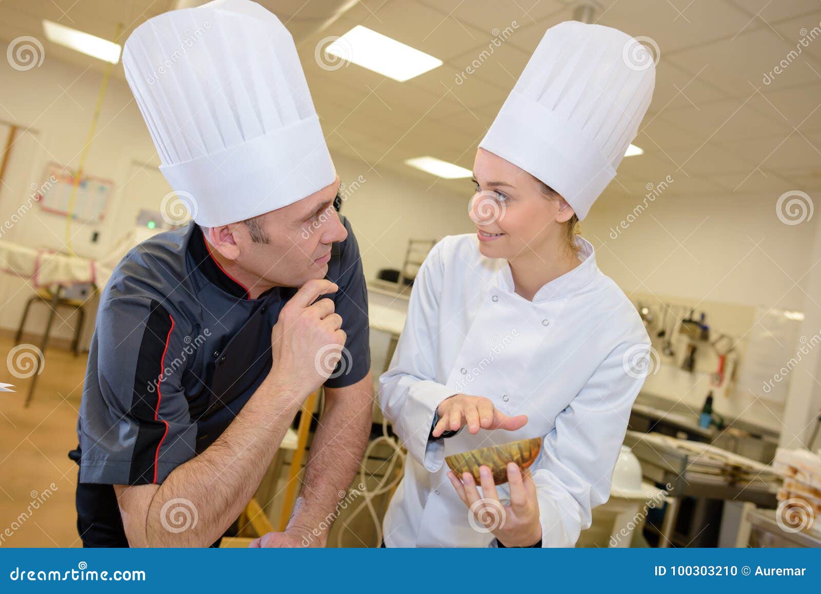 Chef and apprentice stock photo. Image of teacher, teach - 100303210