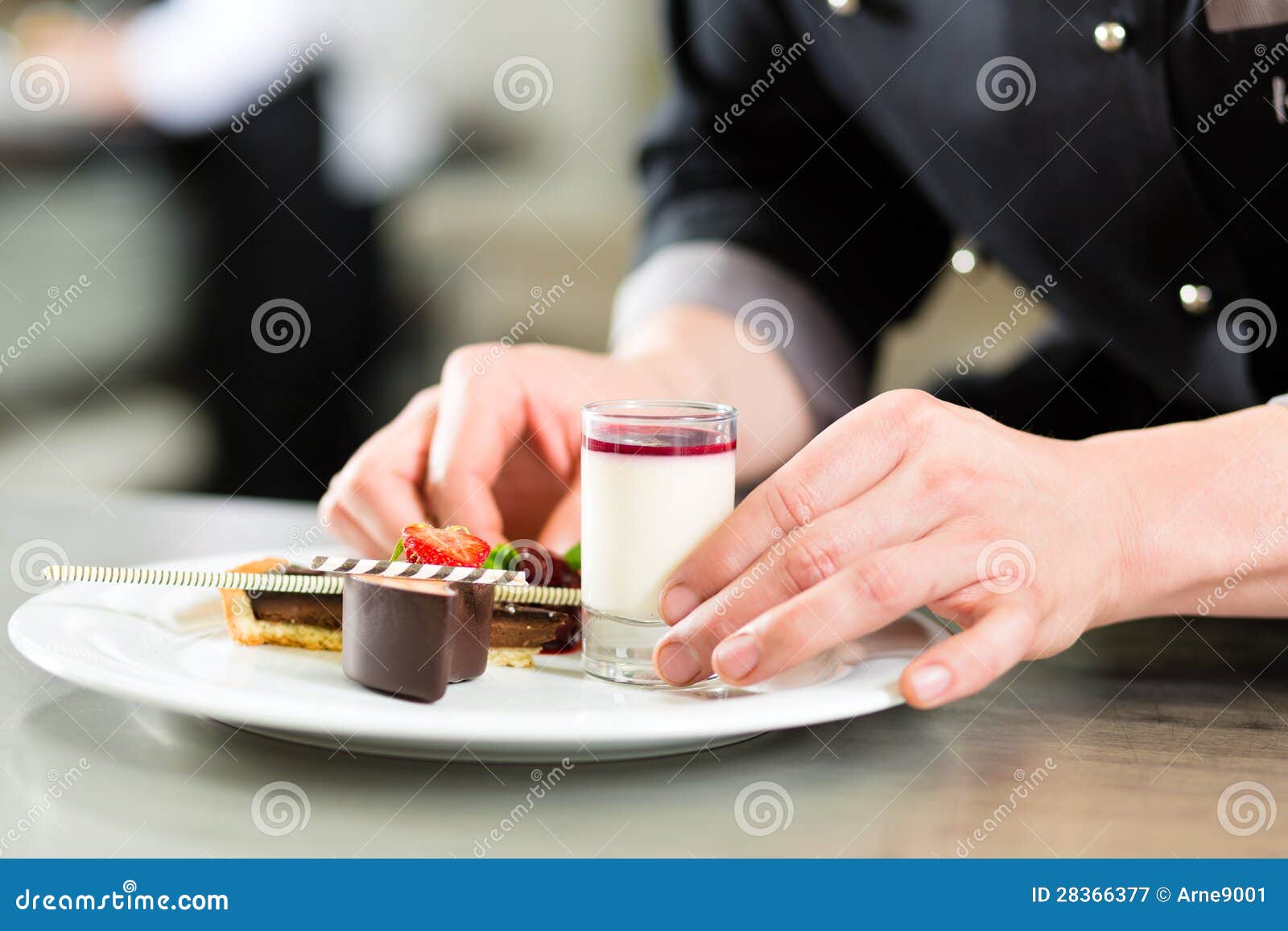 Chef As Patissier Cooking in Restaurant Dessert Stock Image - Image of ...