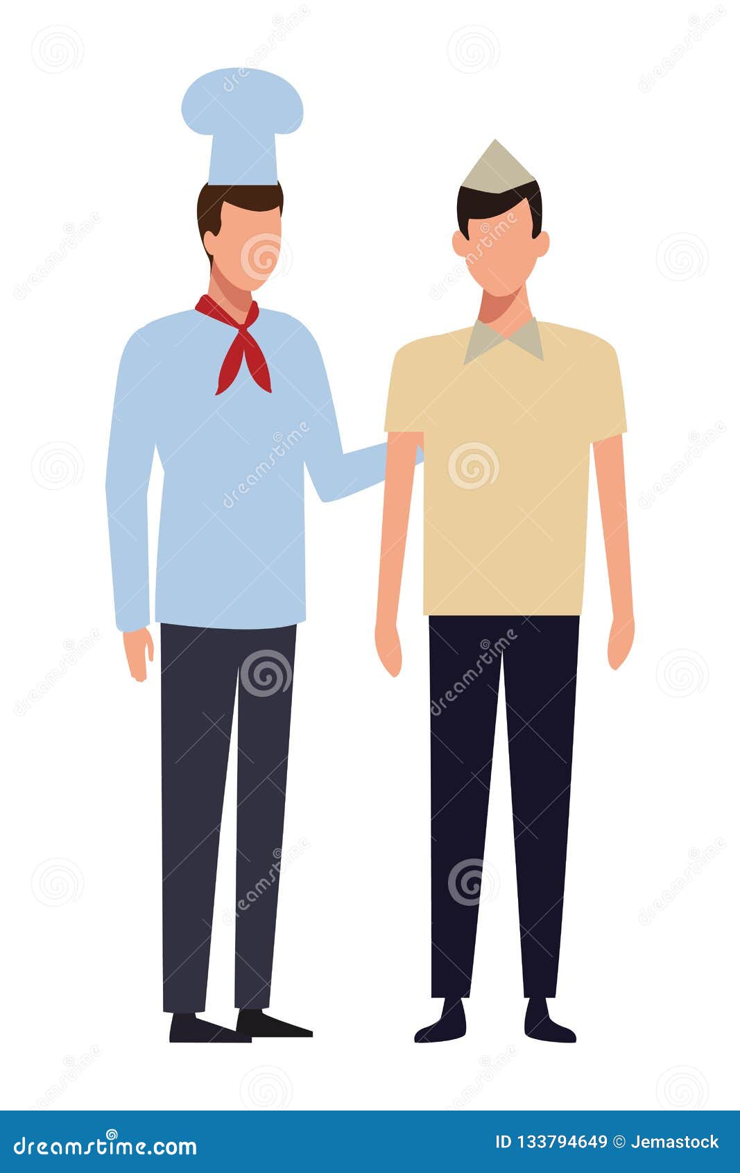 Chef job and occupation stock vector. Illustration of human - 133794649