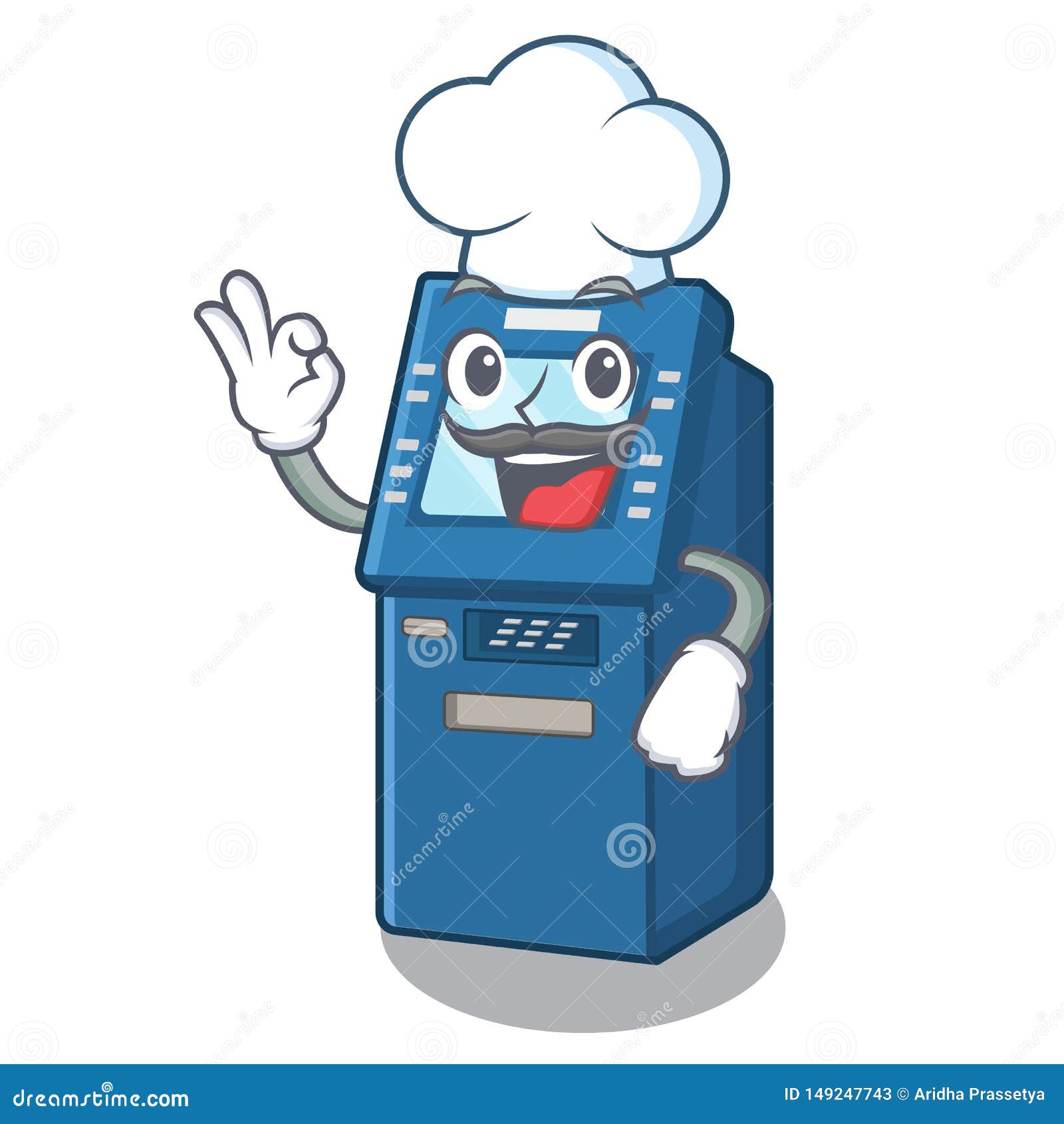Chef ATM Machine in the Cartoon Shape Stock Vector - Illustration of ...