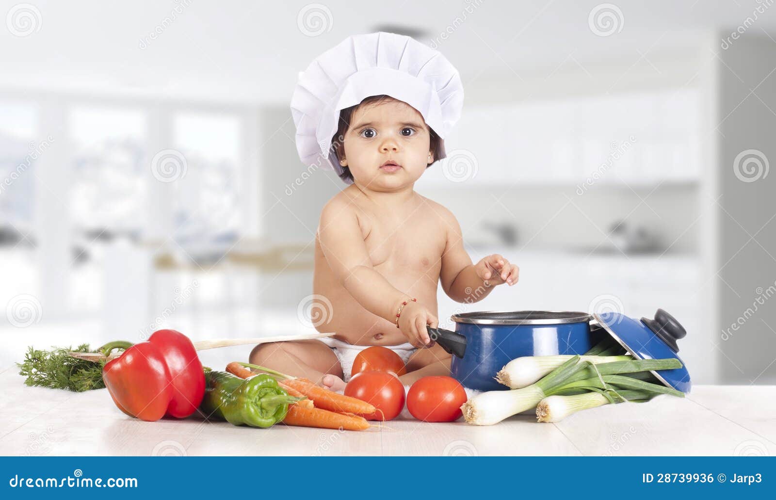 Chef baby kitchen stock photo. Image of expression, play - 28739936