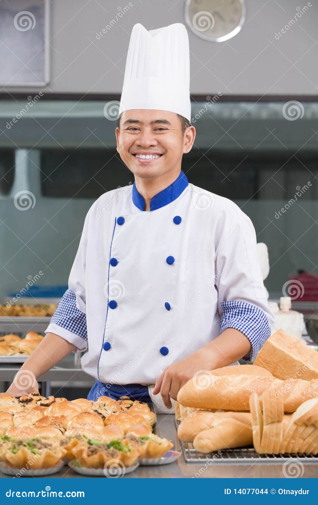 Chef or Baker Posing in Front of the Pastries Stock Photo - Image of ...