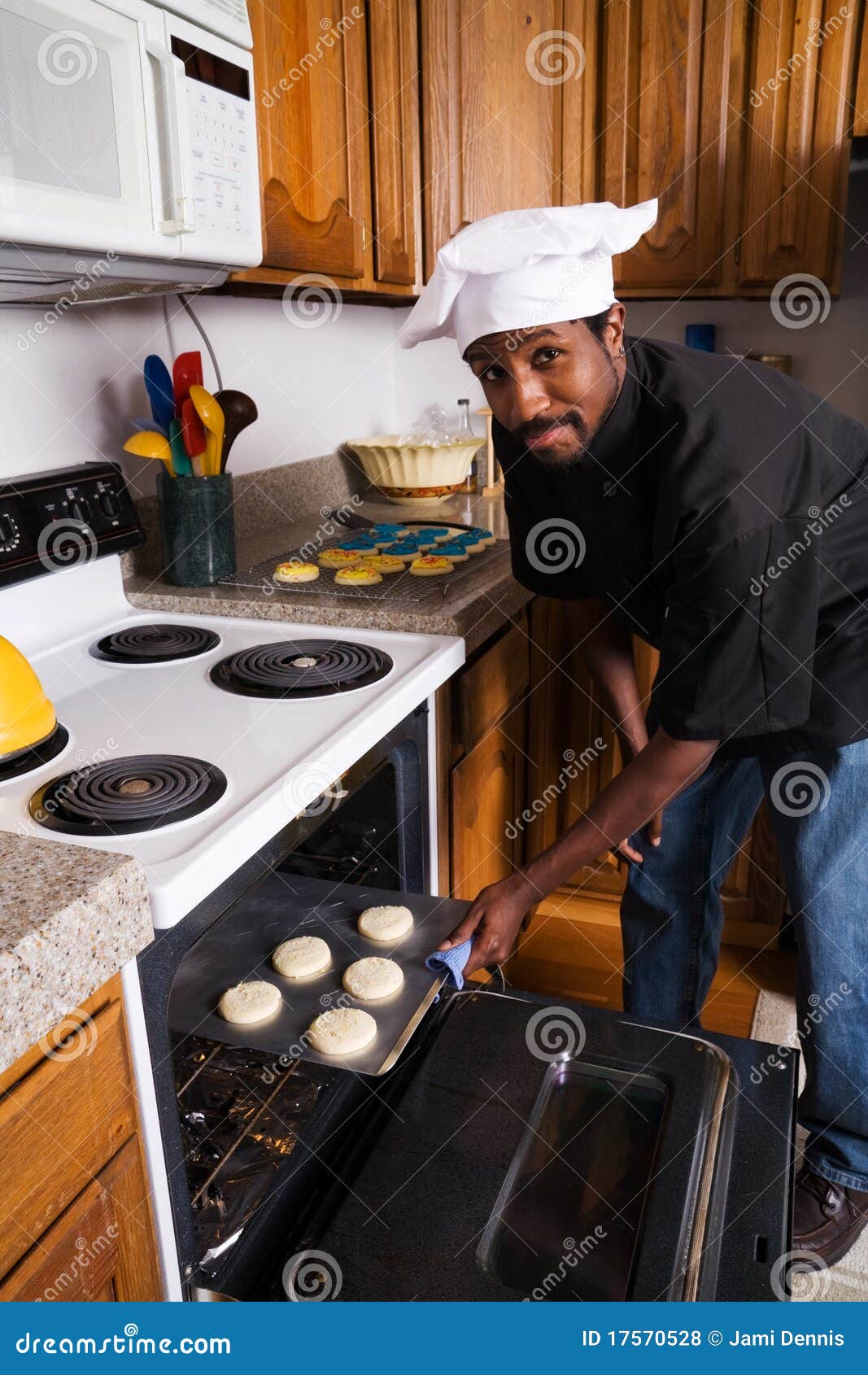 Chef Baking Cookies stock photo. Image of adult, bake - 17570528