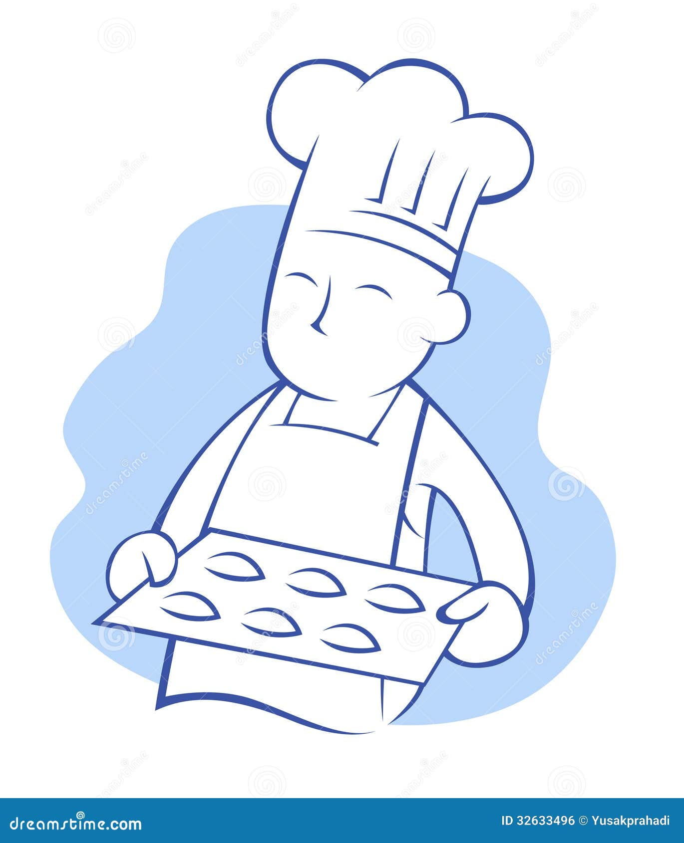 Chef baking cookies stock vector. Illustration of dough - 32633496