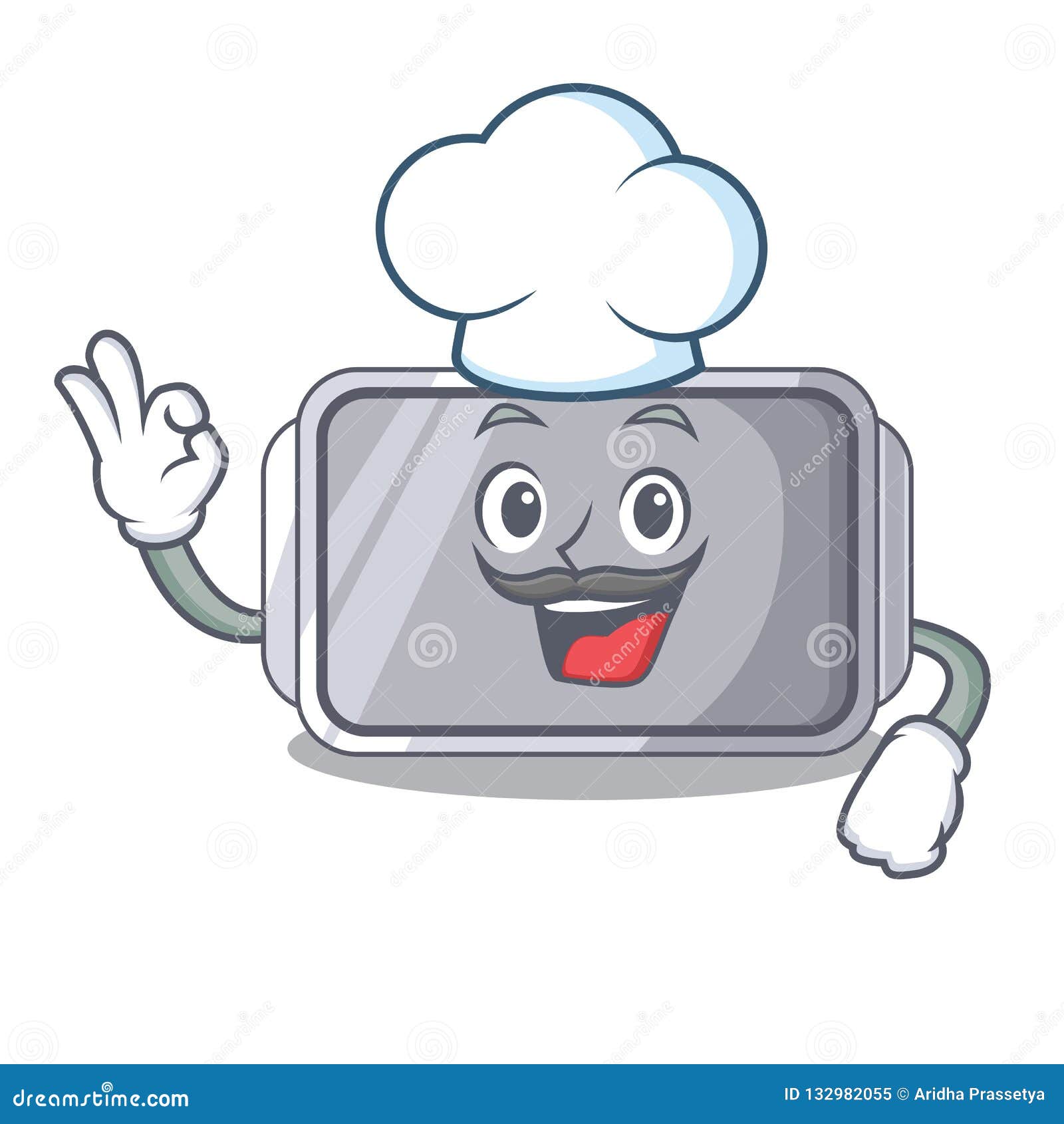 Chef Baking Pan Shape on the Cartoon Stock Vector - Illustration of ...