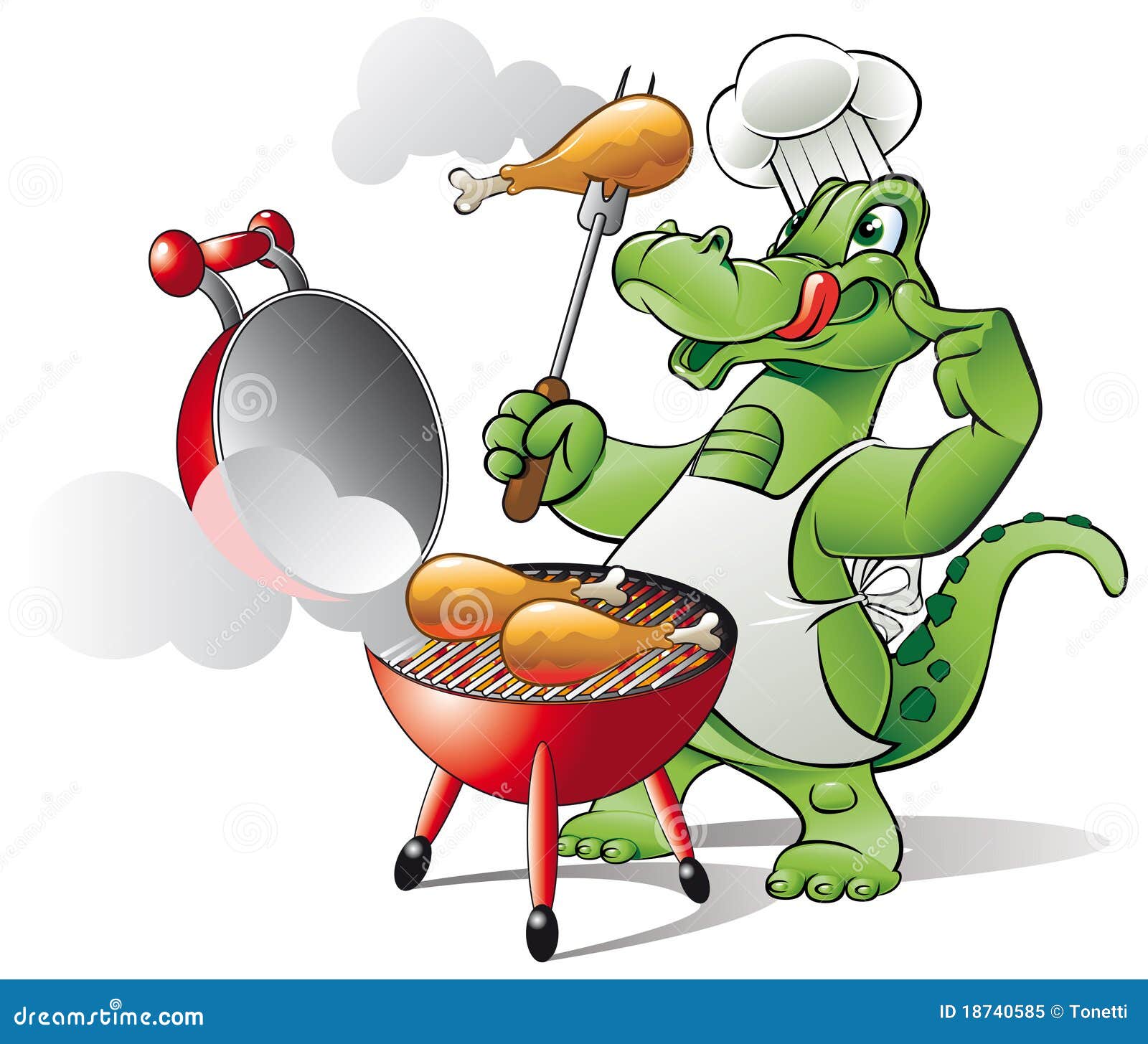 Chef bbq stock illustration. Illustration of restaurant - 18740585