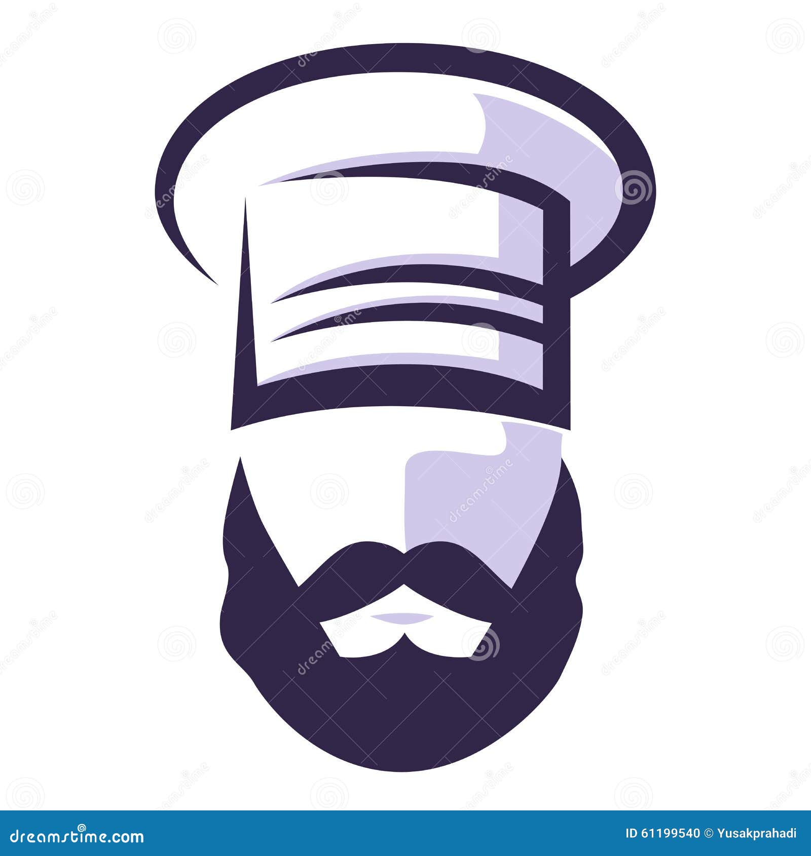 Chef with Beard Silhouette stock vector. Illustration of costume - 61199540