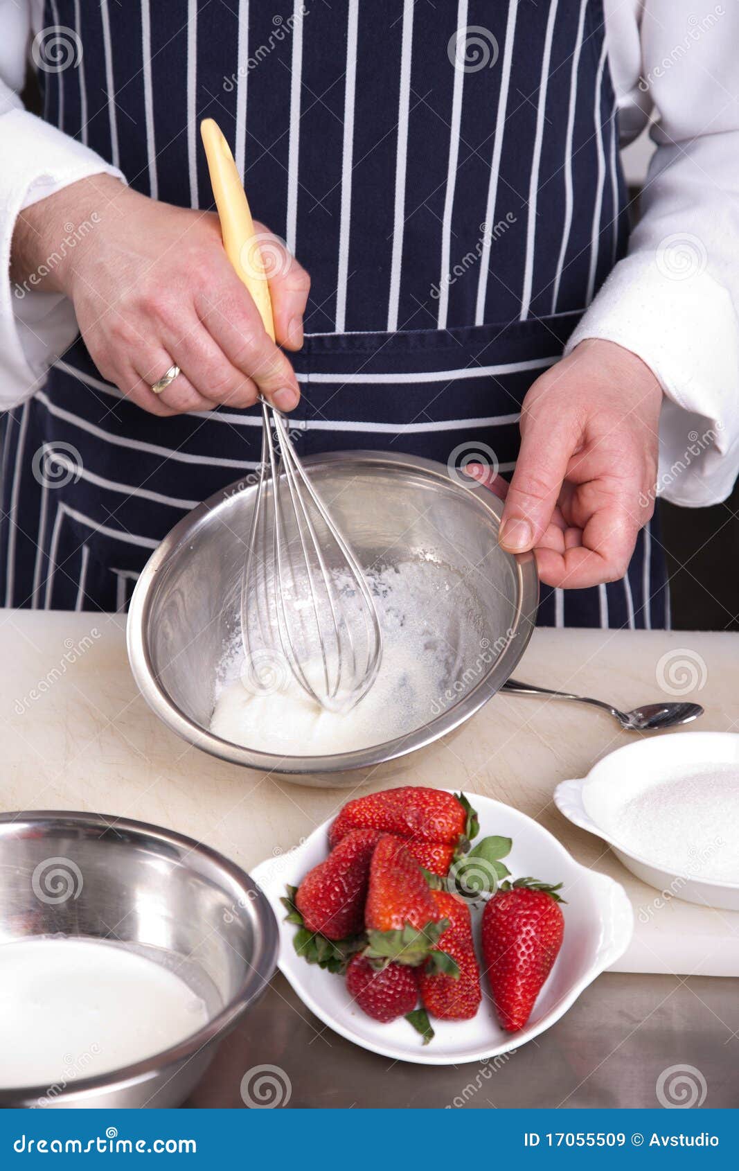 Chef beating Egg Whites stock image. Image of dish, person - 17055509